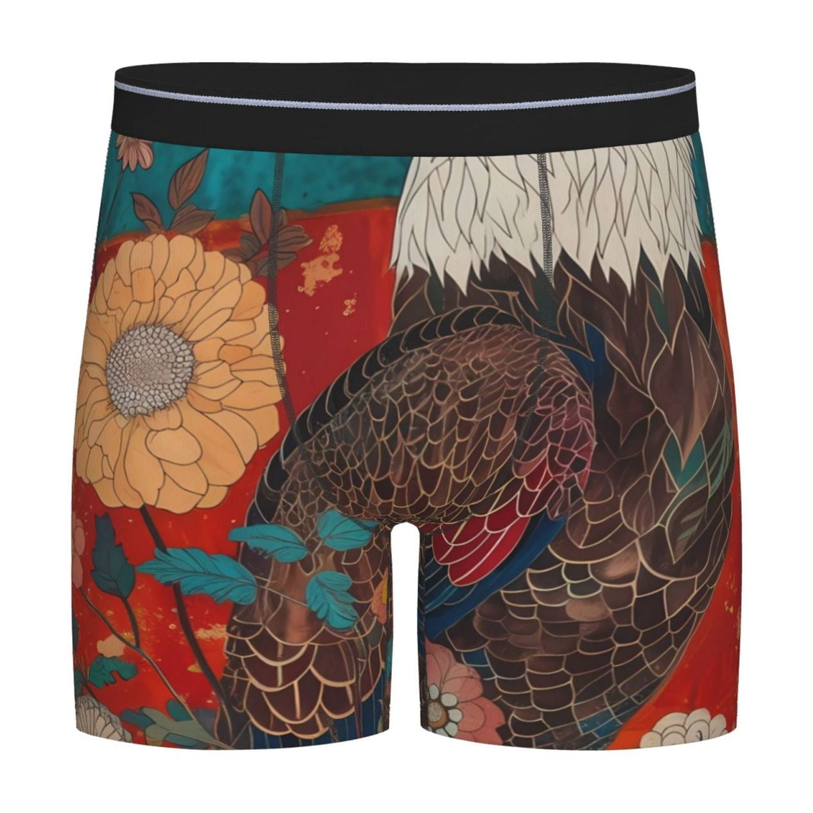 Easygdp Sunflower Bald Eagle Men's Boxer Briefs Men’s Underwear Boxer ...