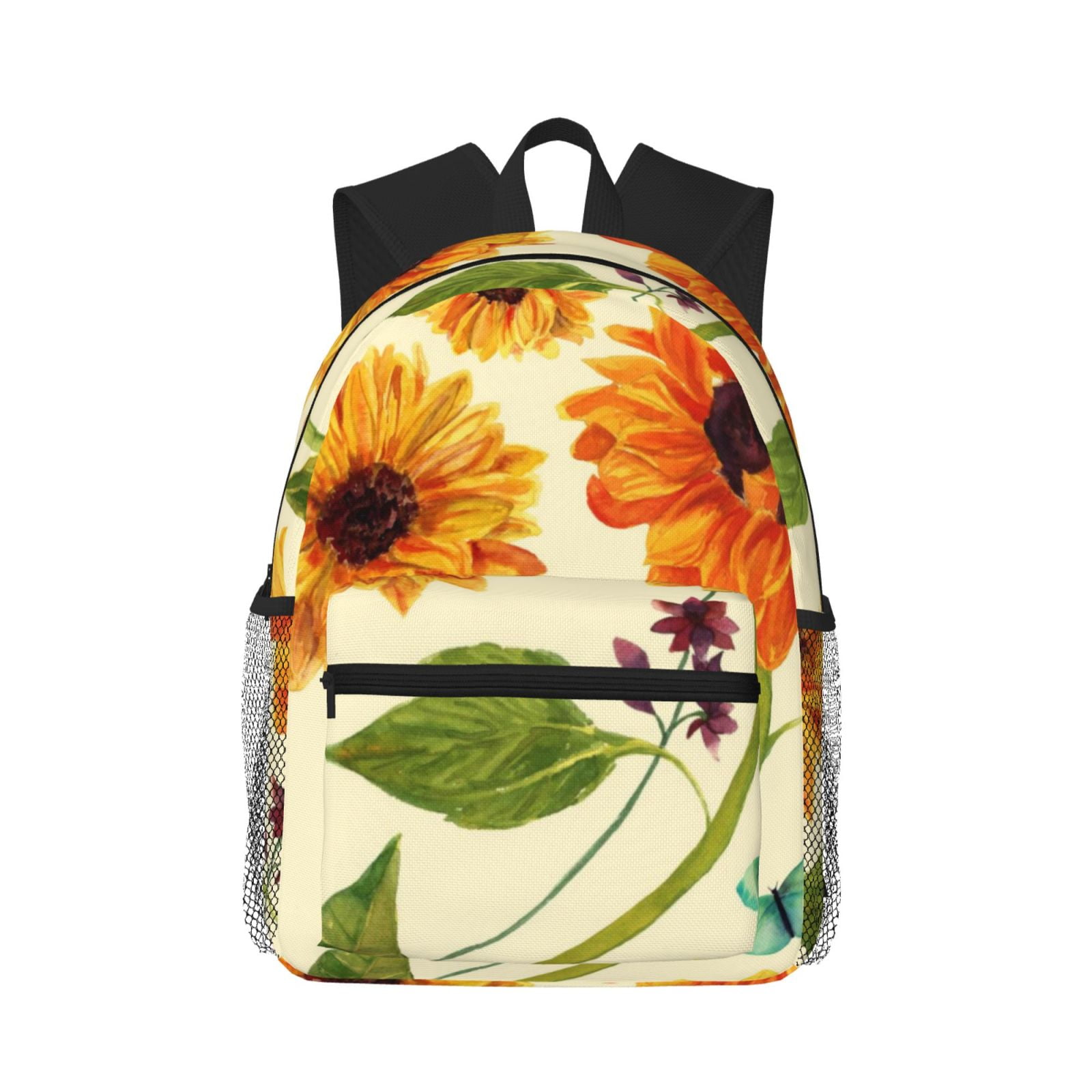Easygdp Sunflowers And Butterflies Casual Laptop Backpack, Large ...