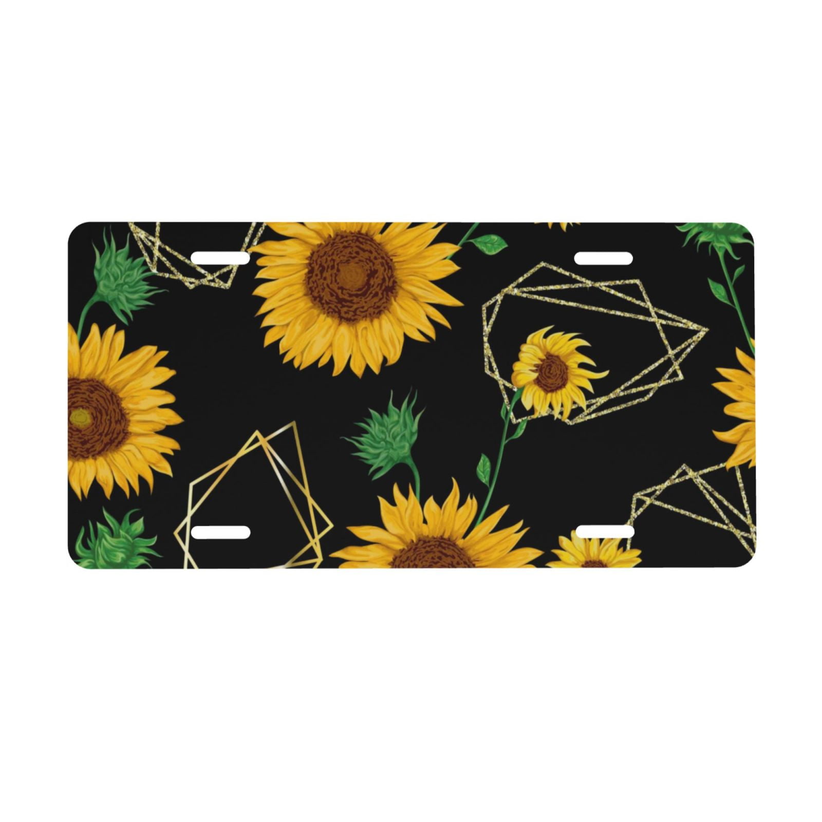 Easygdp Sunflowers3 License Plate Car Front License Plate Car ...