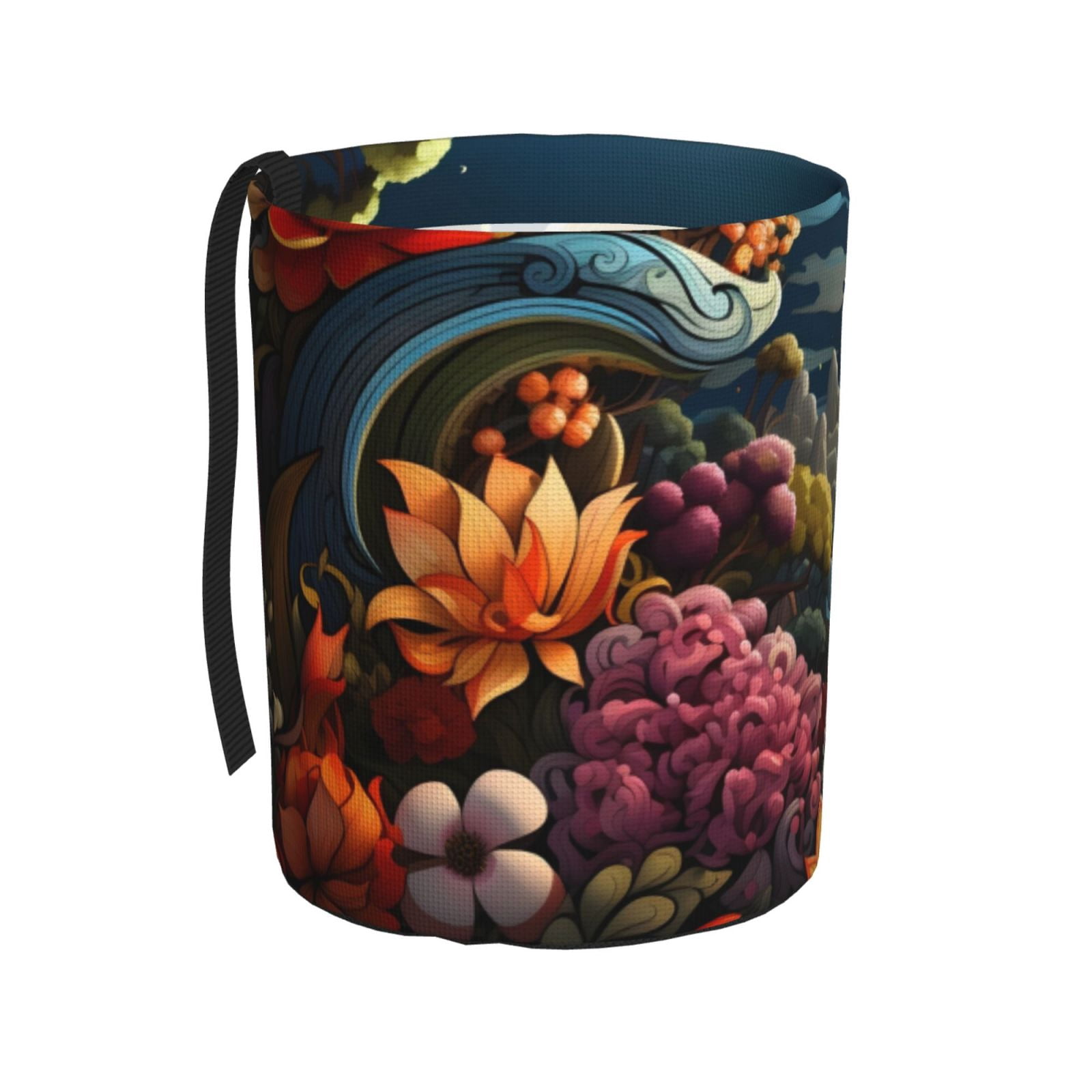 Easygdp Sunset Floral Fantasy Landscape Car Trash Can Garbage Car ...