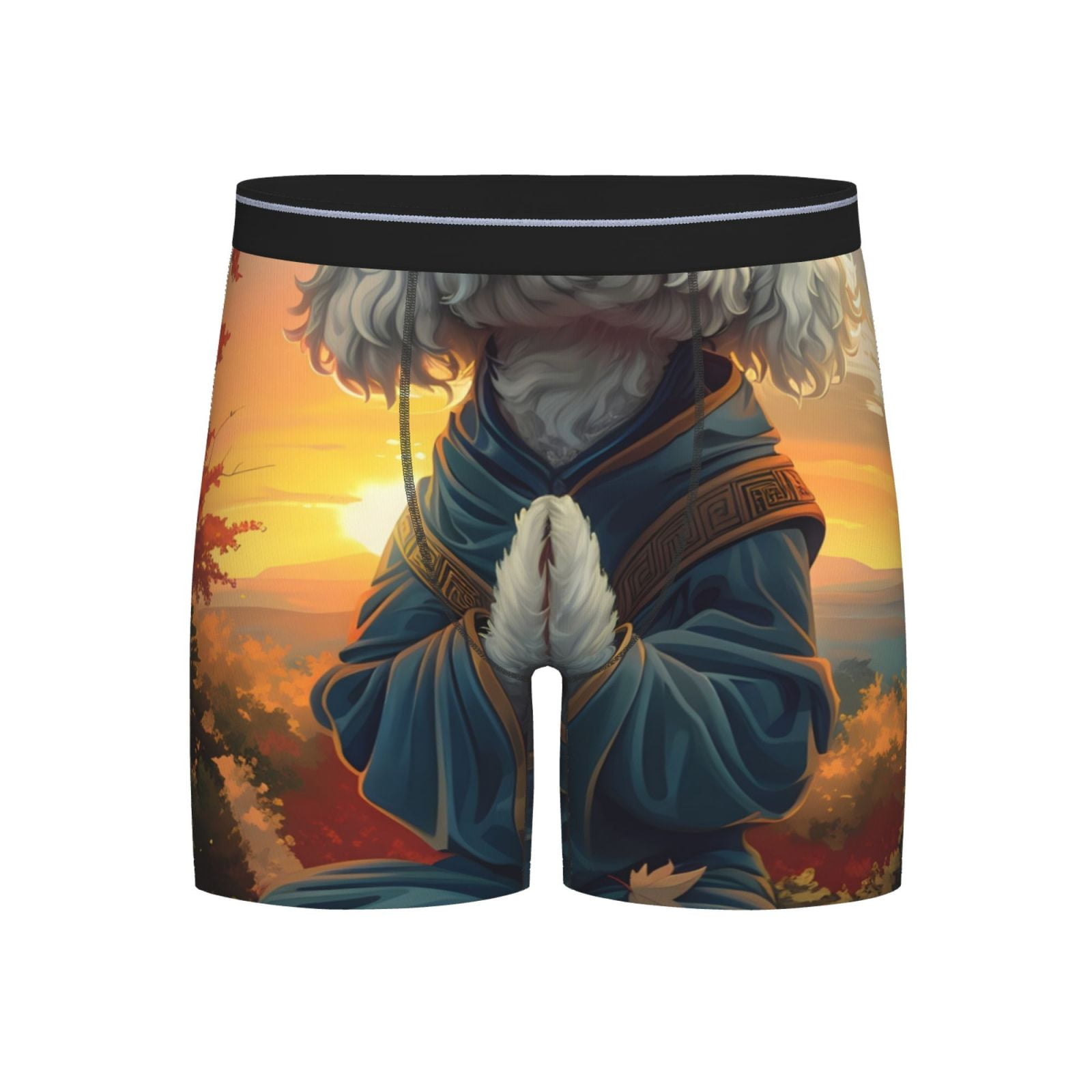 Easygdp Sunset Meditating Bichon Frise Men's Boxer Briefs Men’s ...