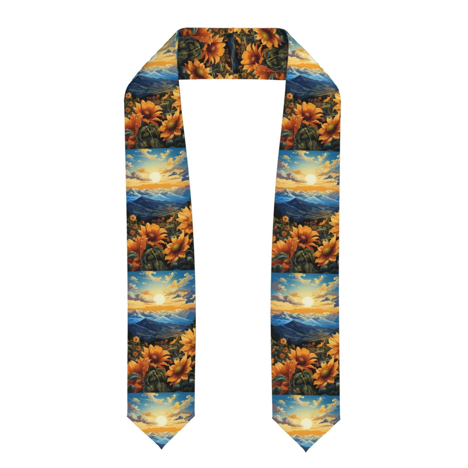 Easygdp Sunset Sky Sunflower Unisex Adult Graduation Stole Shawl 36 ...