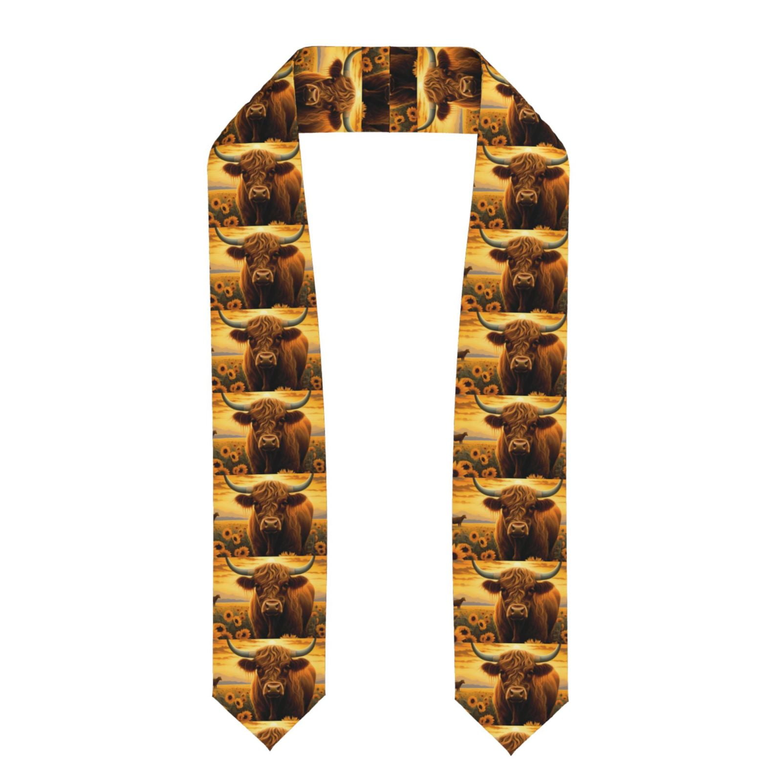 Easygdp Sunset Sunflower Cow A Unisex Adult Graduation Stole Shawl 36 ...