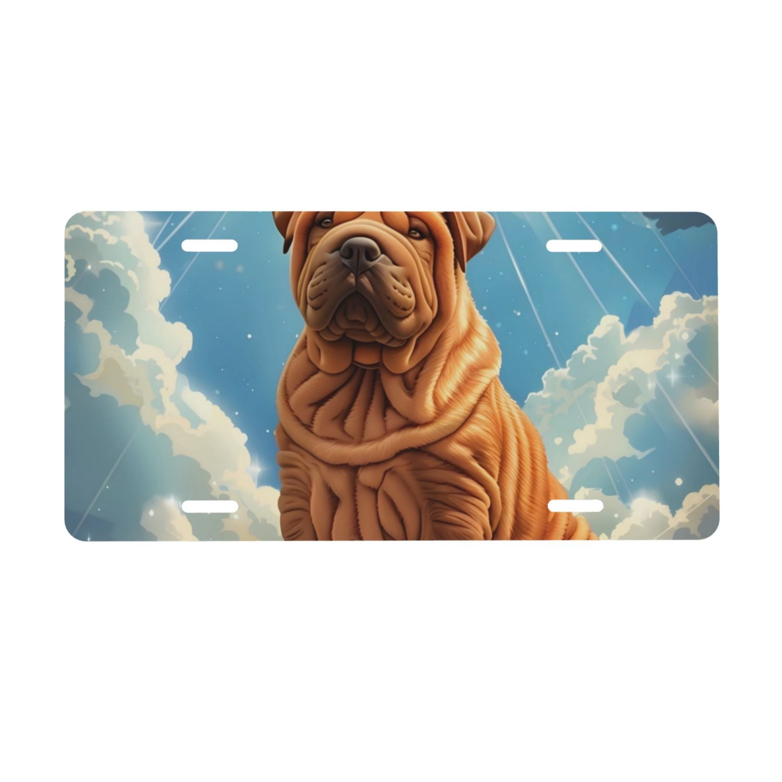 Easygdp Sunshine Cloud Bulldog License Plate Car Front License Plate ...