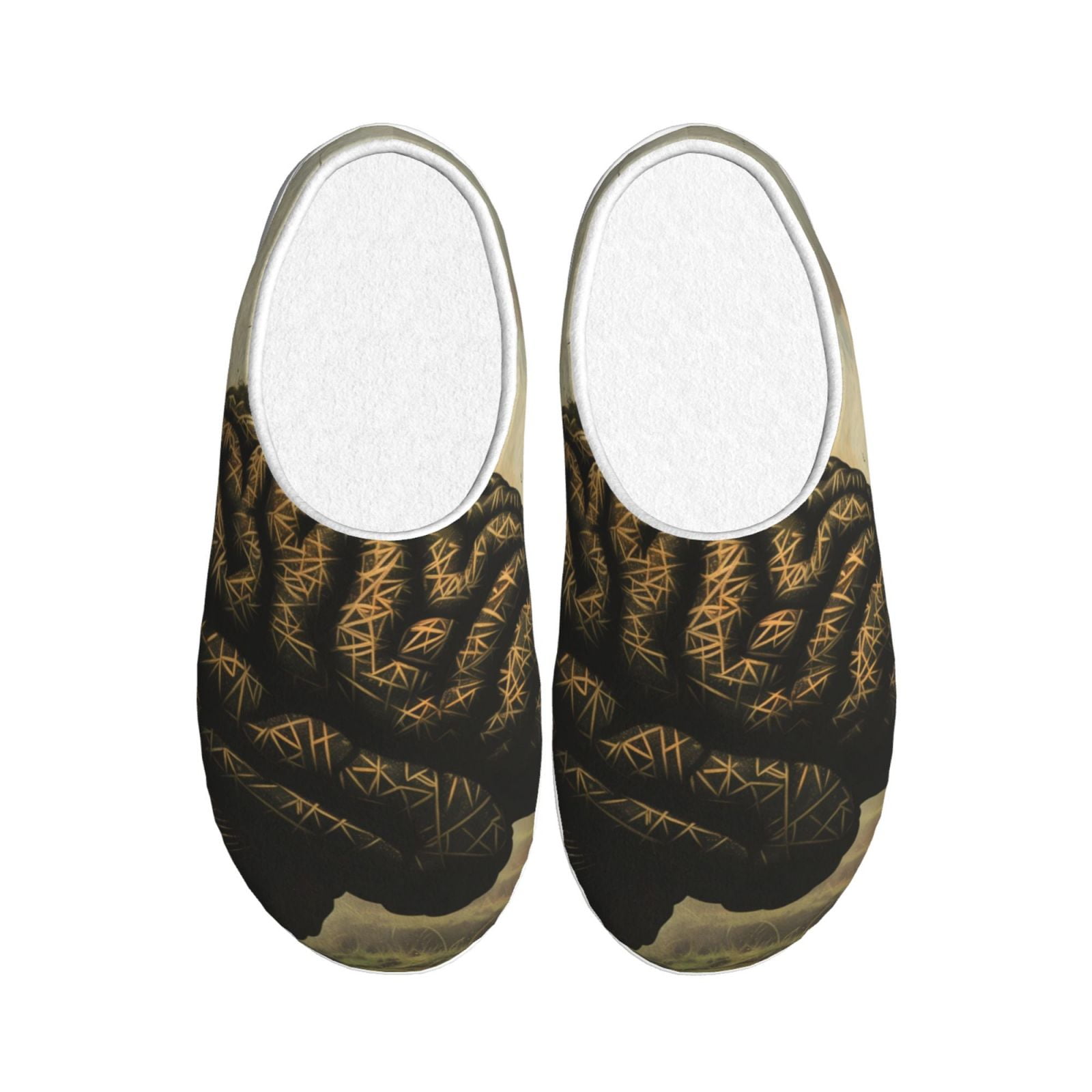 Easygdp Surreal Brain Tree Slippers for Women Mens Winter Warm Home ...