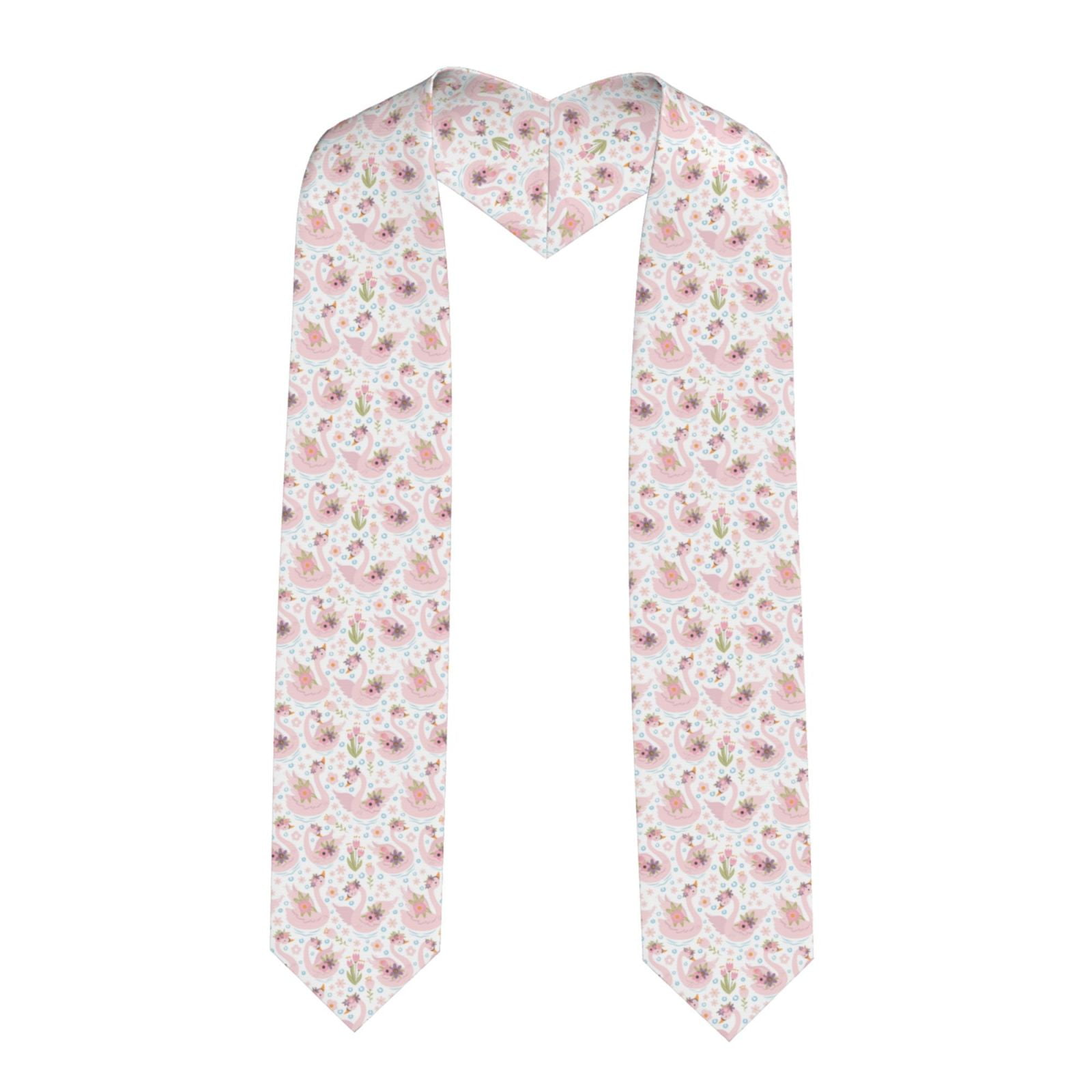 Easygdp Swan And Flowers Unisex Adult Graduation Stole Shawl 36" Long ...