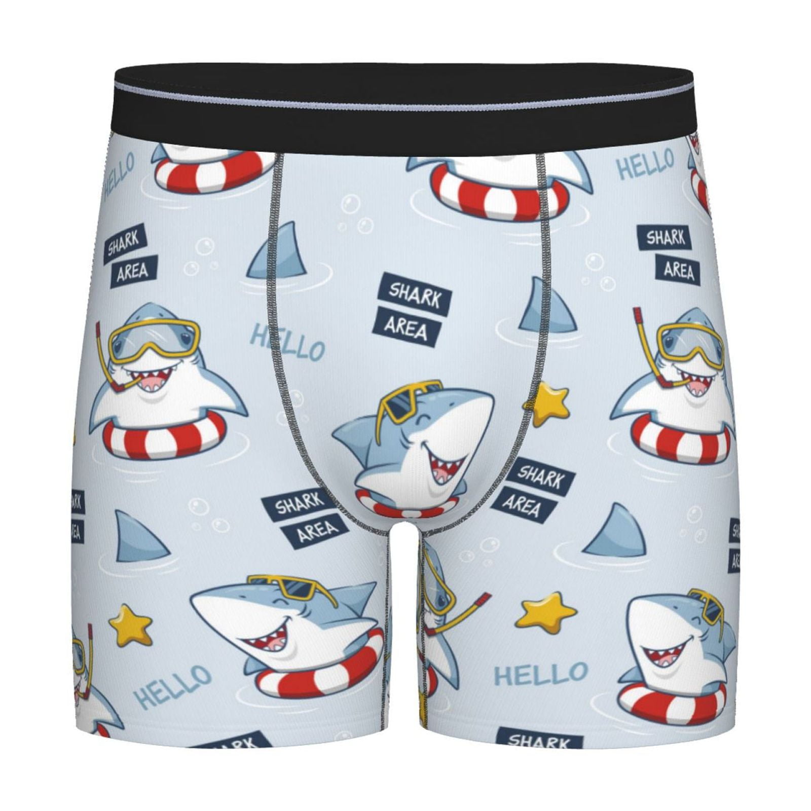 Easygdp Swimming Shark Men's Boxer Briefs Men’s Underwear Boxer Briefs ...