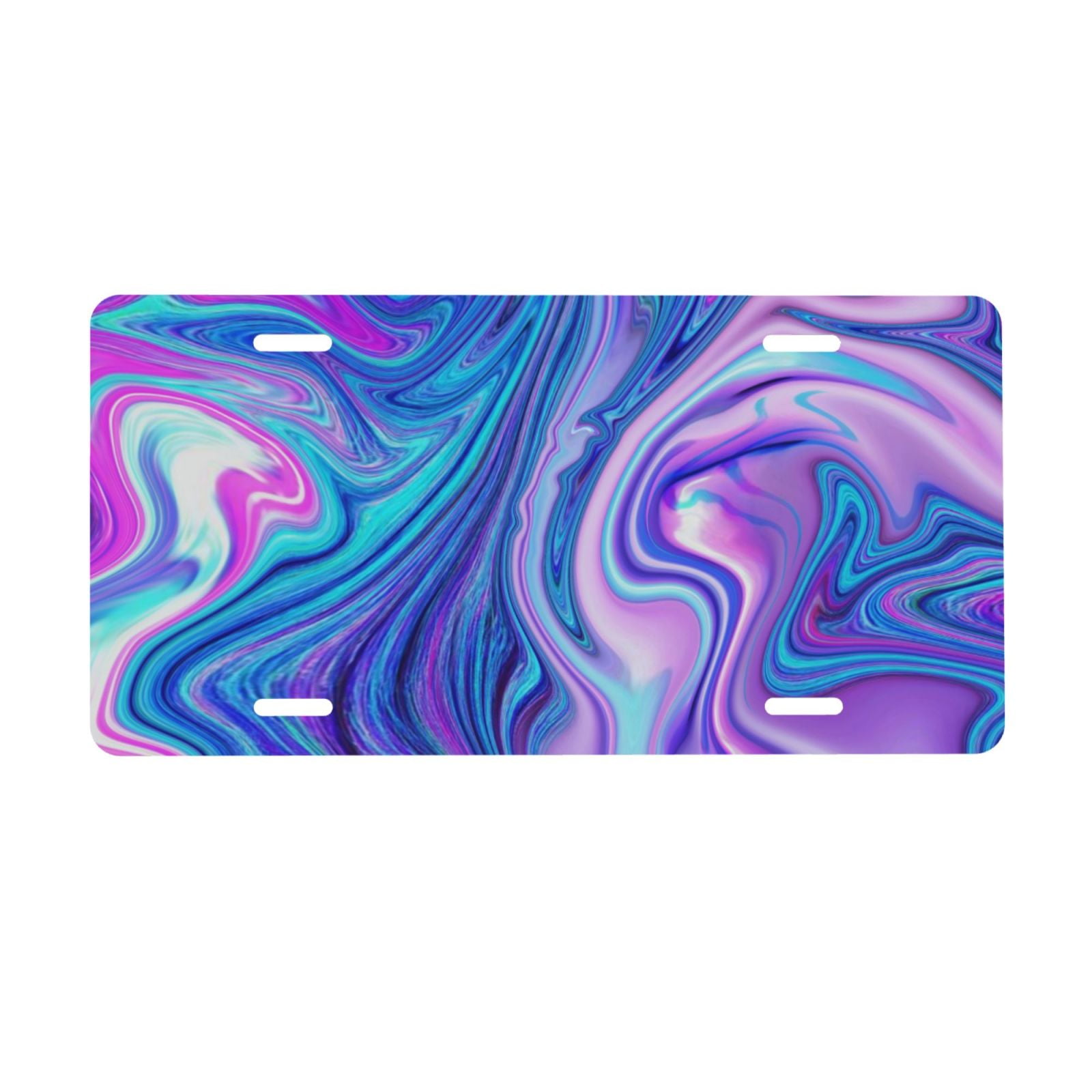 Easygdp Swirl Blue And Purple License Plate Car Front License Plate Car ...