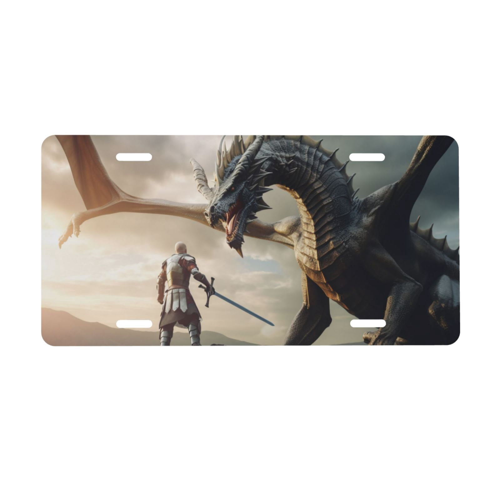 Easygdp Swordsman Cool Dragon License Plate Car Front License Plate Car ...