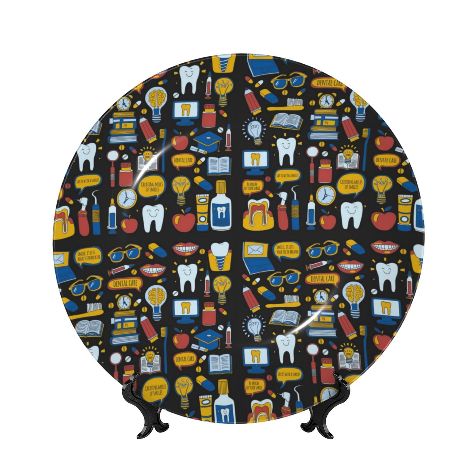 Easygdp Teeth Bone China Decorative Plate Ceramic Dinner Plates Art ...