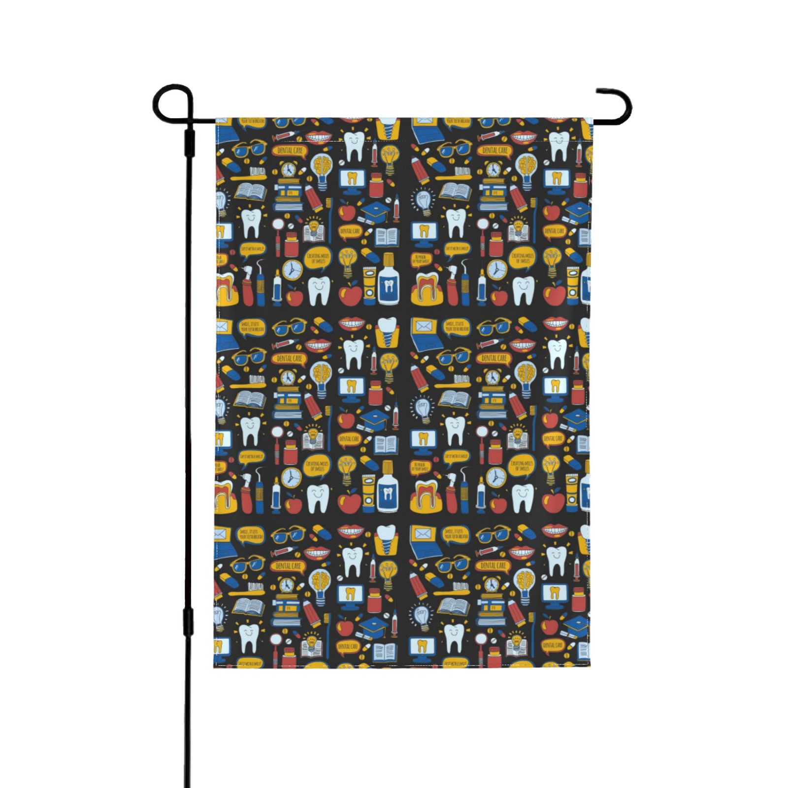 Easygdp Teeth Garden Flag Yard Flag Welcome Flag, Double-Sided, Weather ...