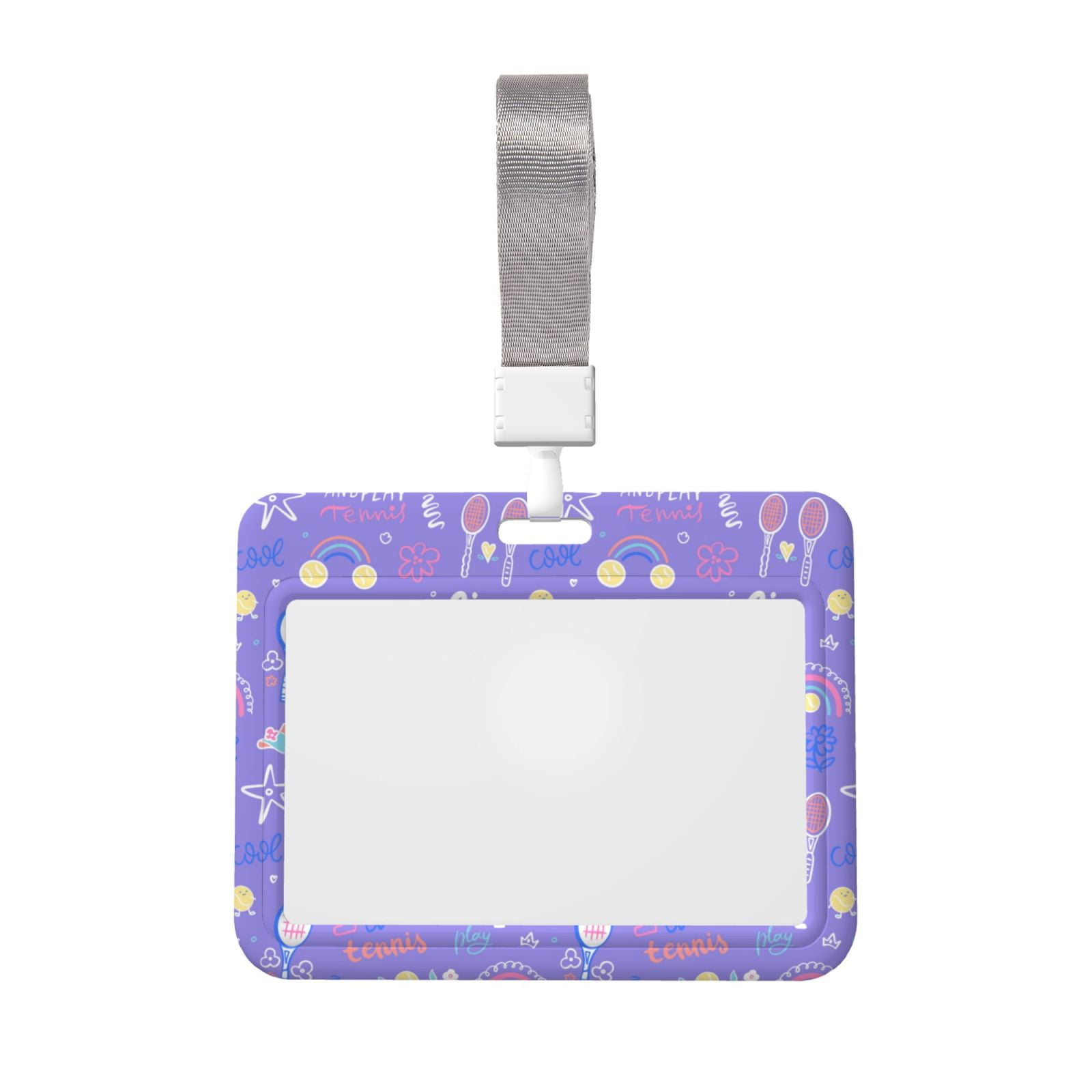 Easygdp Tennis 1 Card Badge Holder Work Badge Sleeve for Office, School ...