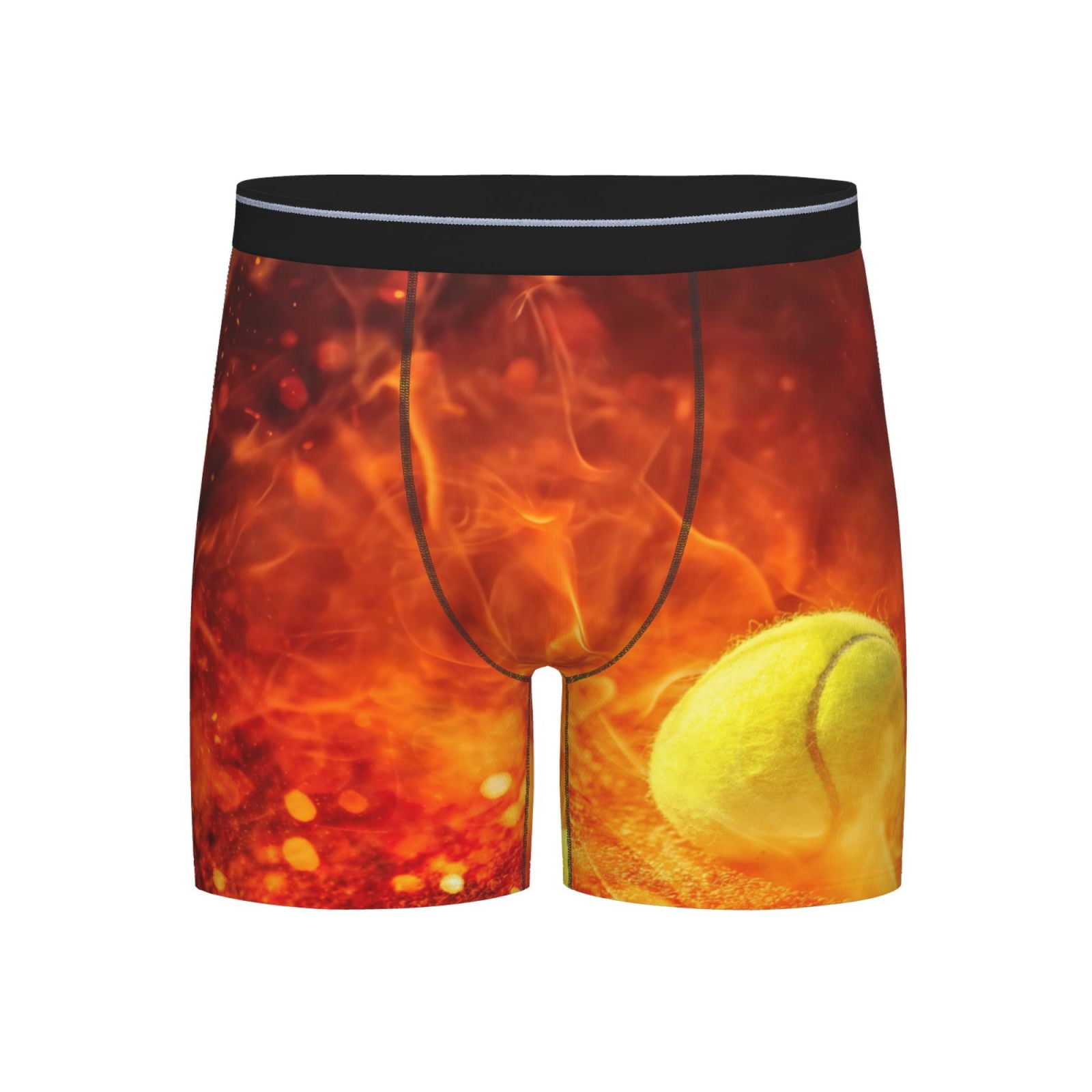 Easygdp Tennis Ball In Fire Men's Boxer Briefs Men’s Underwear Boxer ...