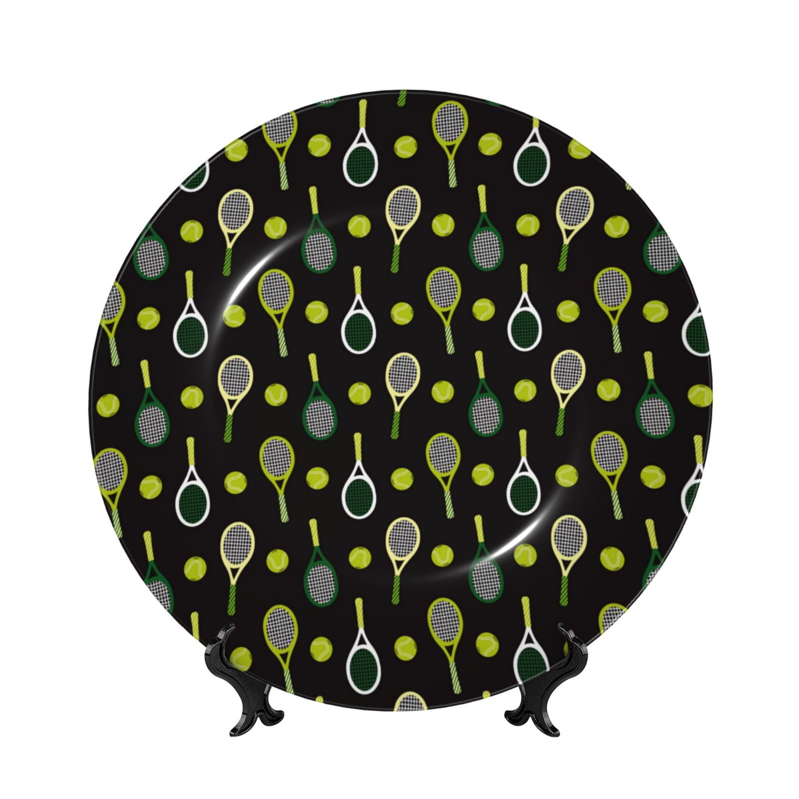 Easygdp Tennis Rackets Bone China Decorative Plate Ceramic Dinner ...