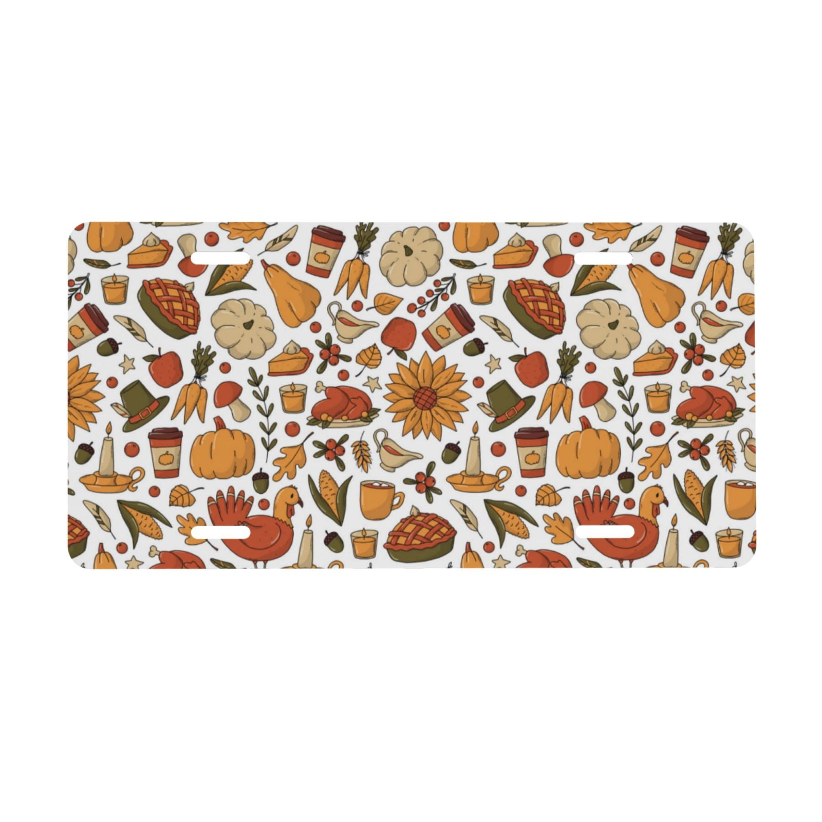 Easygdp Thanksgiving Food License Plate Car Front License Plate Car ...