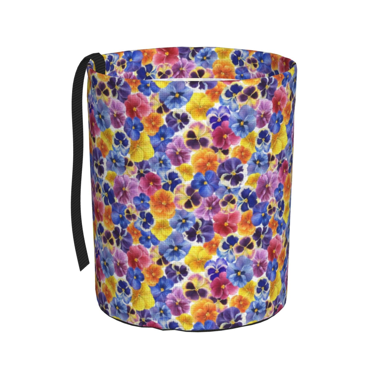 Easygdp The Garden Tricolor Pansy Flower Car Trash Can Garbage Car ...