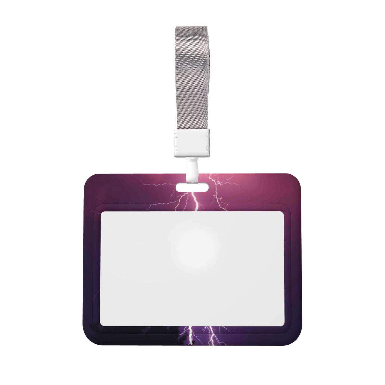 Easygdp Thunderstorm Violet Purple Card Badge Holder Work Badge Sleeve ...