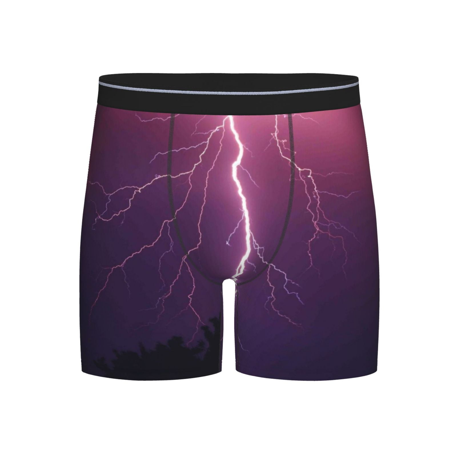 Easygdp Thunderstorm Violet Purple Men's Boxer Briefs Men’s Underwear ...