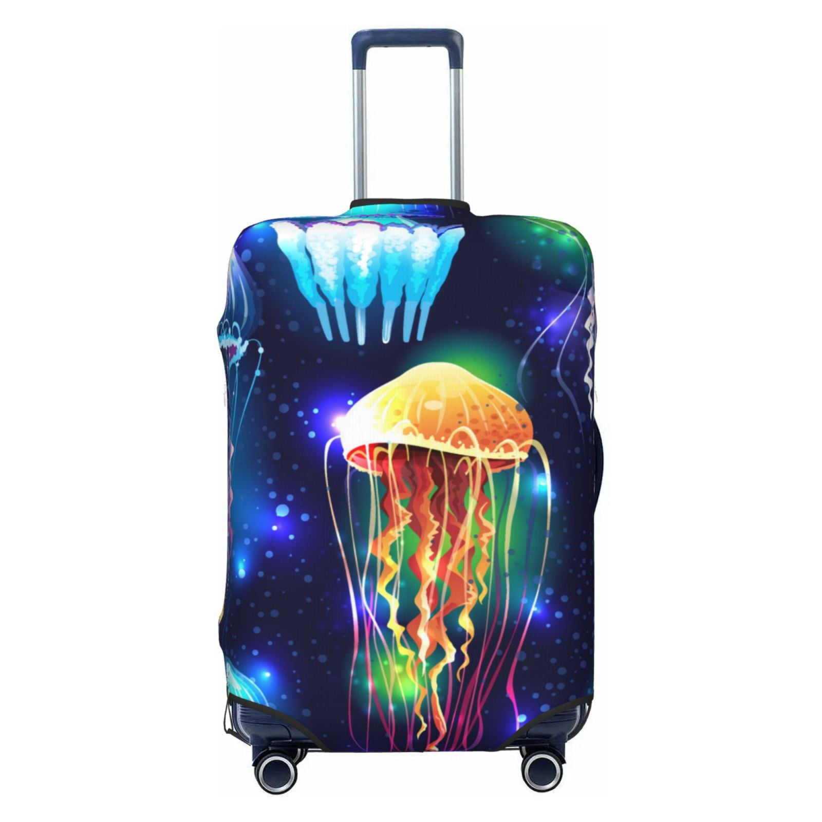 Easygdp Transparent Jellyfishes Double-Sided Printed Elastic Suitcase ...