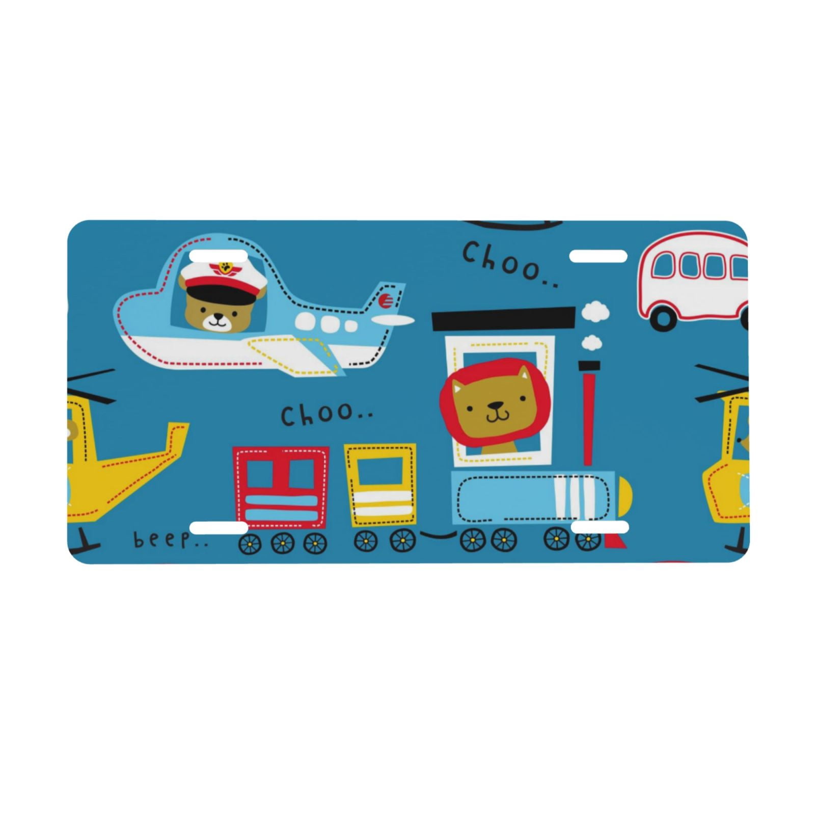 Easygdp Transportations With Cute Animals License Plate Car Front ...