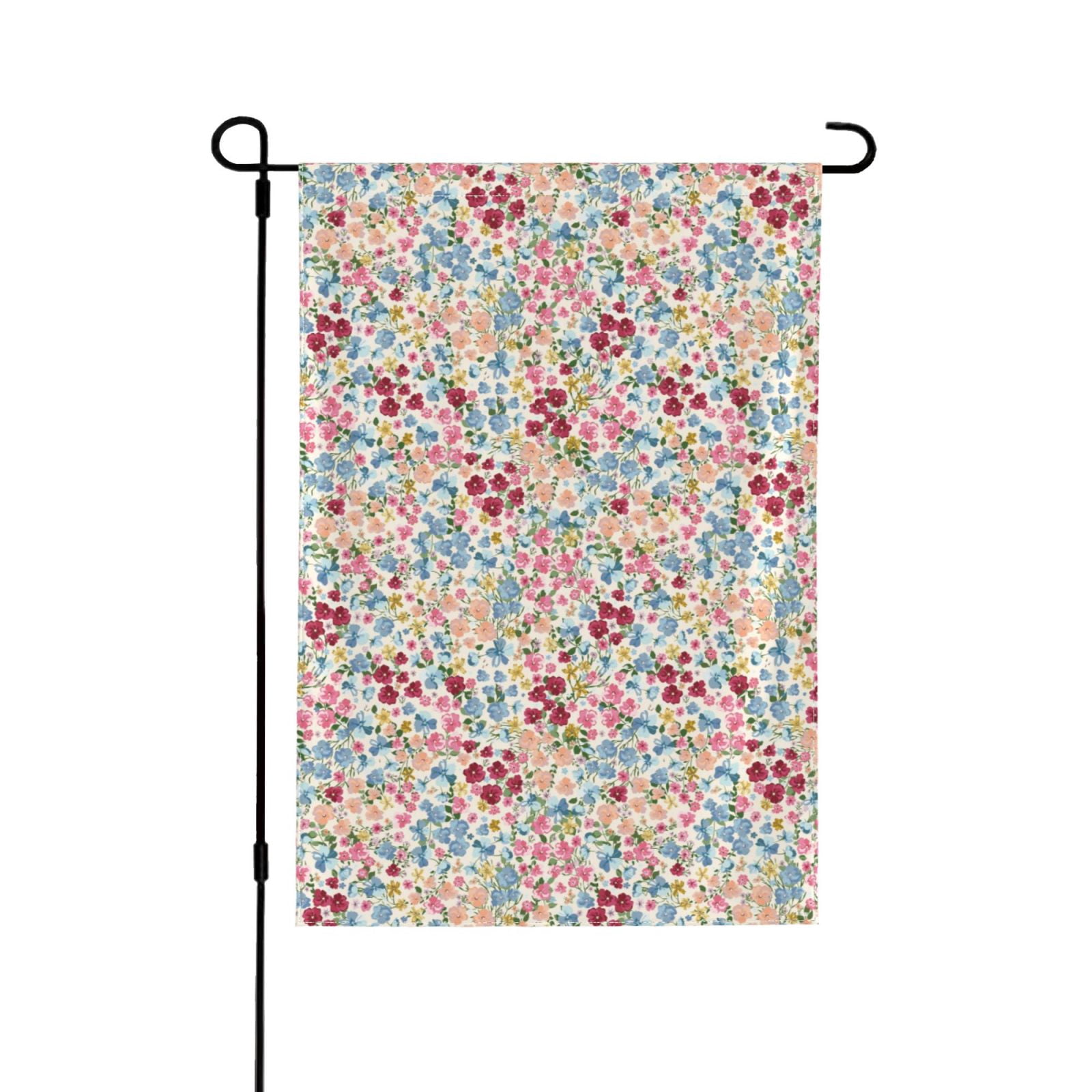 Easygdp Trendy Floral Design Garden Flag Yard Flag Welcome Flag, Double ...