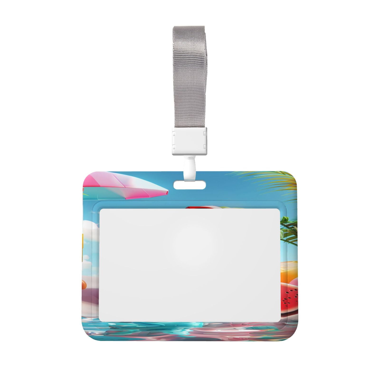 Easygdp Tropical Flamingo Pool Float Card Badge Holder Work Badge ...