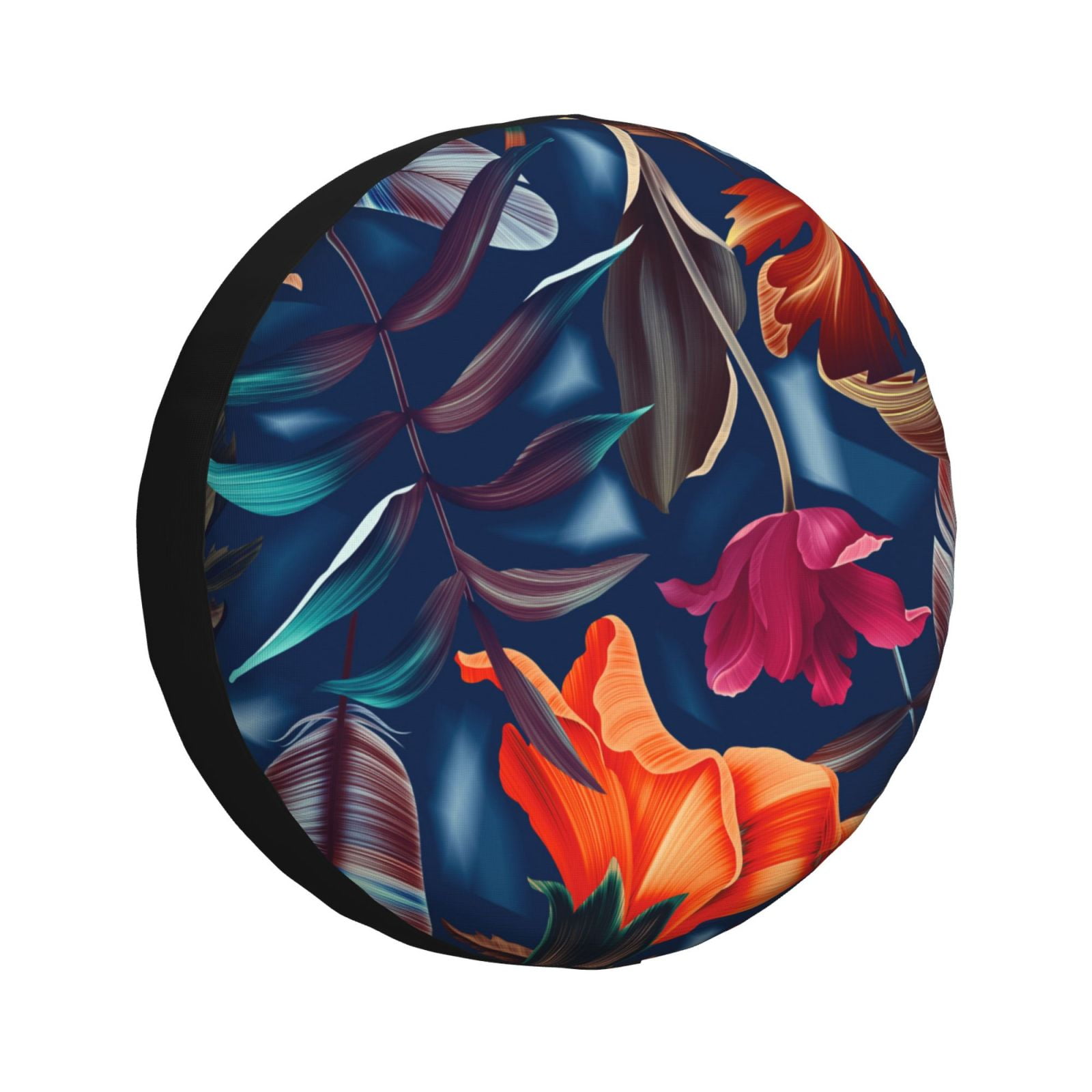 Easygdp Tropical Flower Wheel Sun Guard, Spare Tire Cover,Universal ...