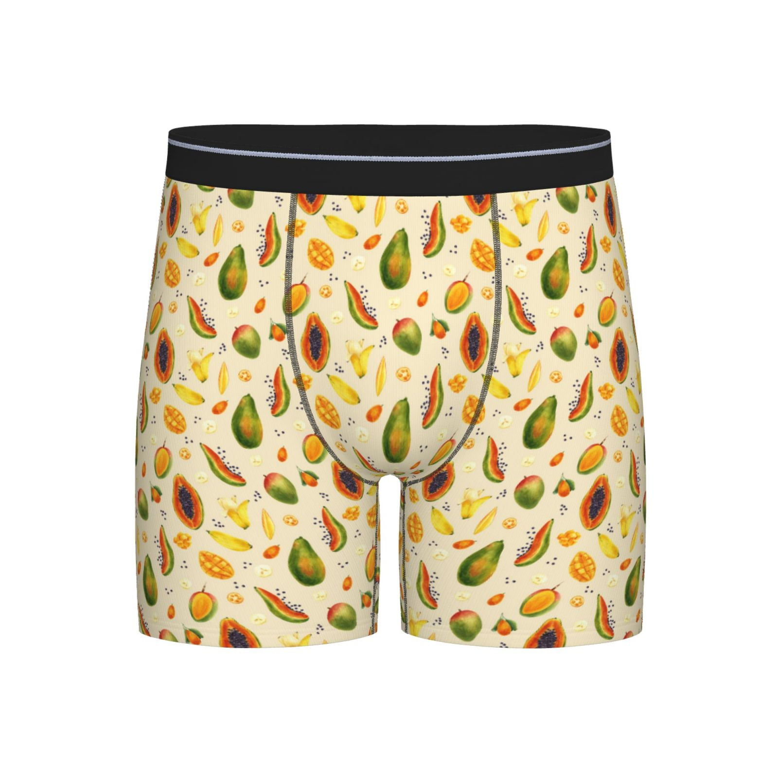 Easygdp Tropical Fruits Men's Boxer Briefs Men’s Underwear Boxer Briefs ...