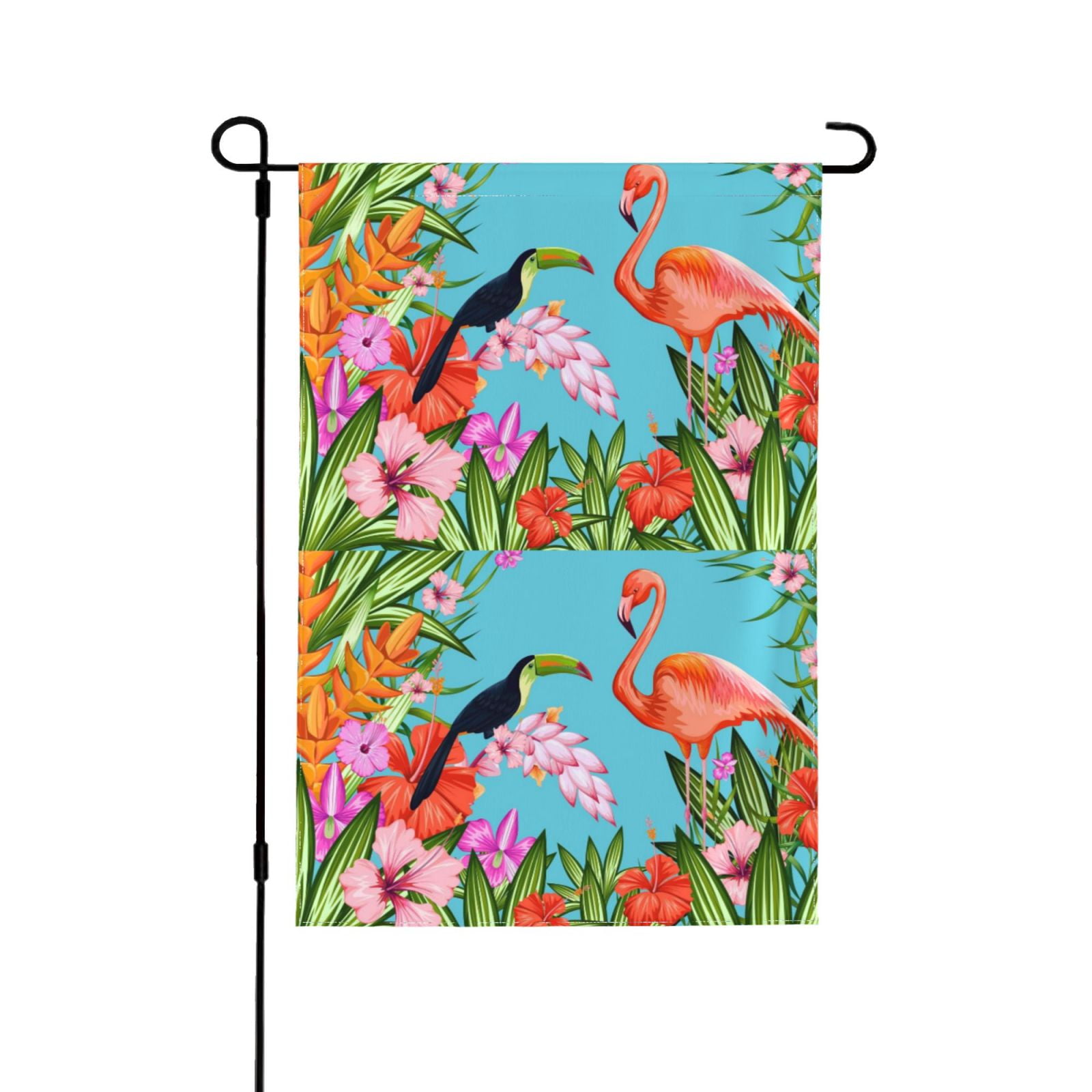 Easygdp Tropical Jungle Flamingo Garden Flag Yard Flag Welcome Flag ...