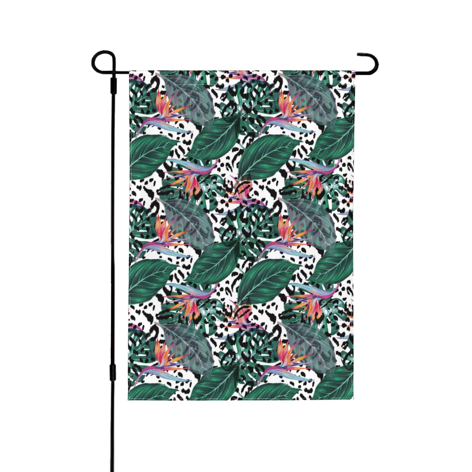 Easygdp Tropical Leaves Garden Flag Yard Flag Welcome Flag, Double ...
