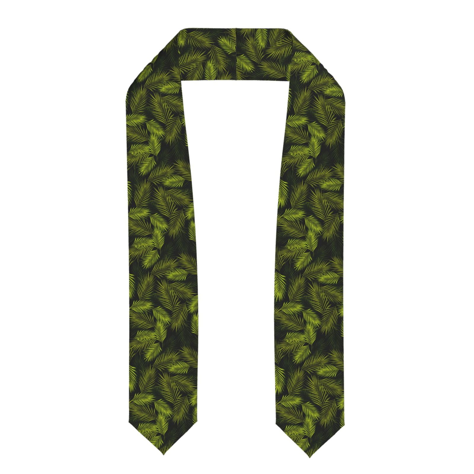 Easygdp Tropical Palm Leaves Fern Leaf Unisex Adult Graduation Stole ...