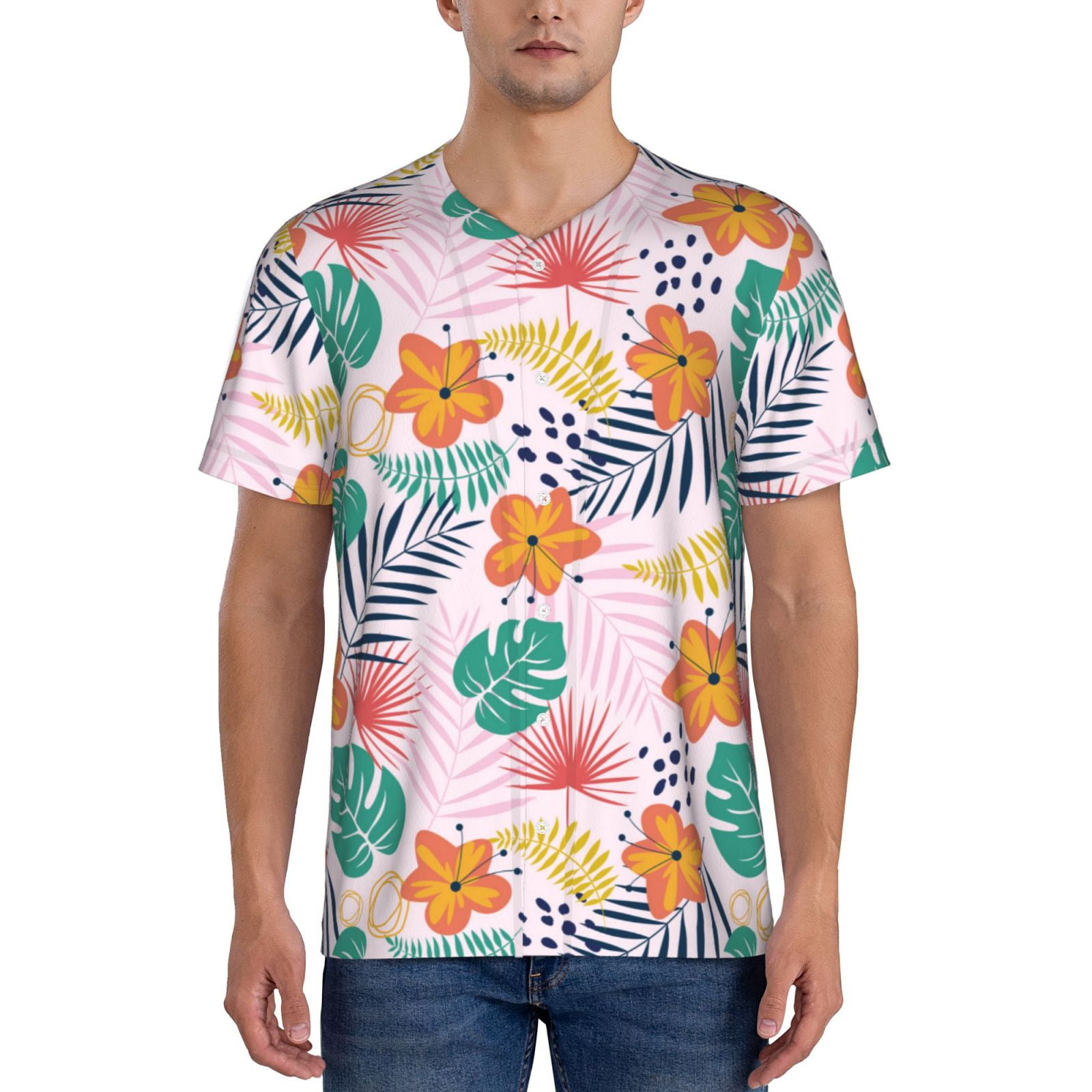 Easygdp Tropical Plants Mens T-Shirts Baseball Vintage Fashionable ...