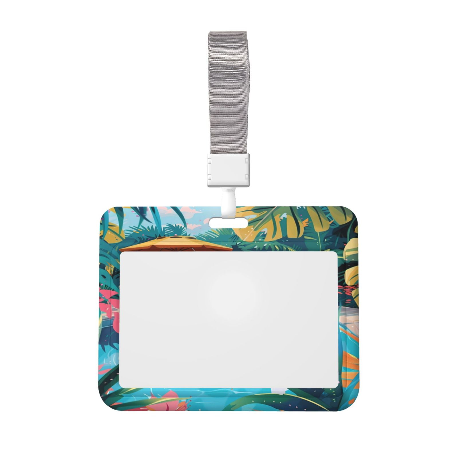 Easygdp Tropical Poolside Relaxation Card Badge Holder Work Badge ...