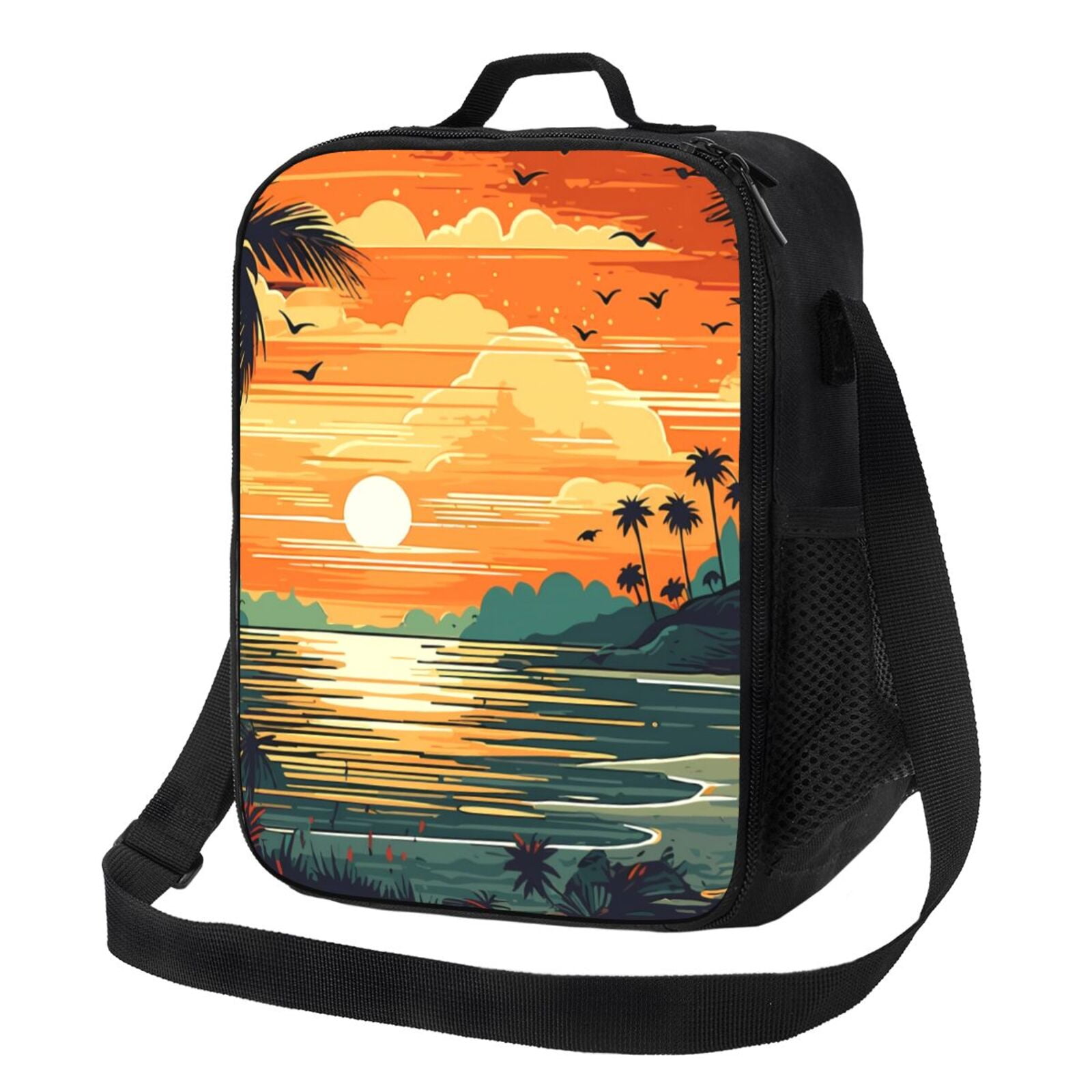 Easygdp Tropical Sunset Paradise Lunch Box Large capacity Lunch Bag ...