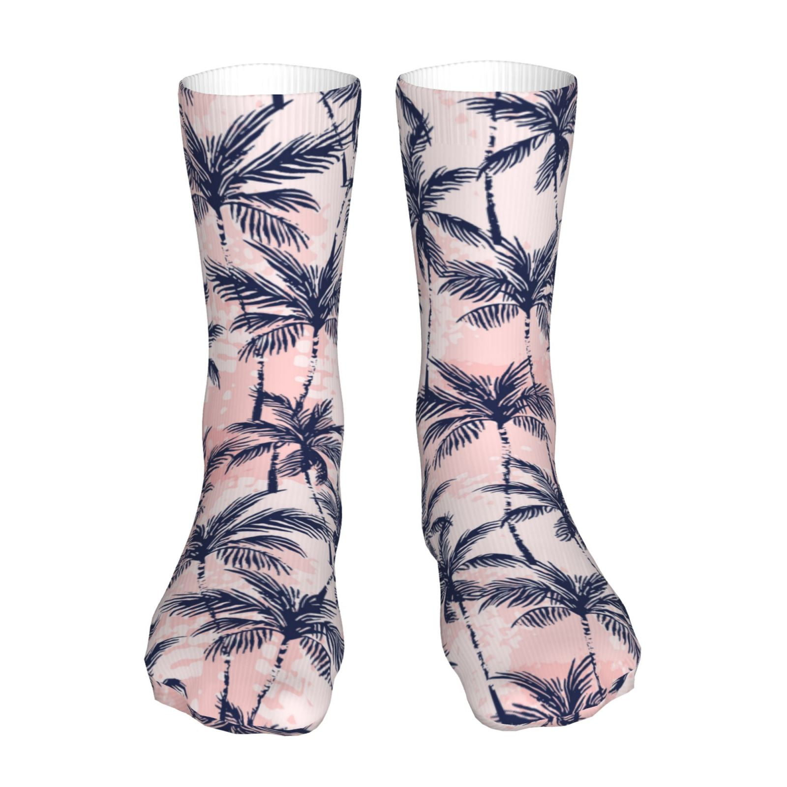 Easygdp Tropics Palm Trees Ankle Socks for Women Stocking Mid Calf ...