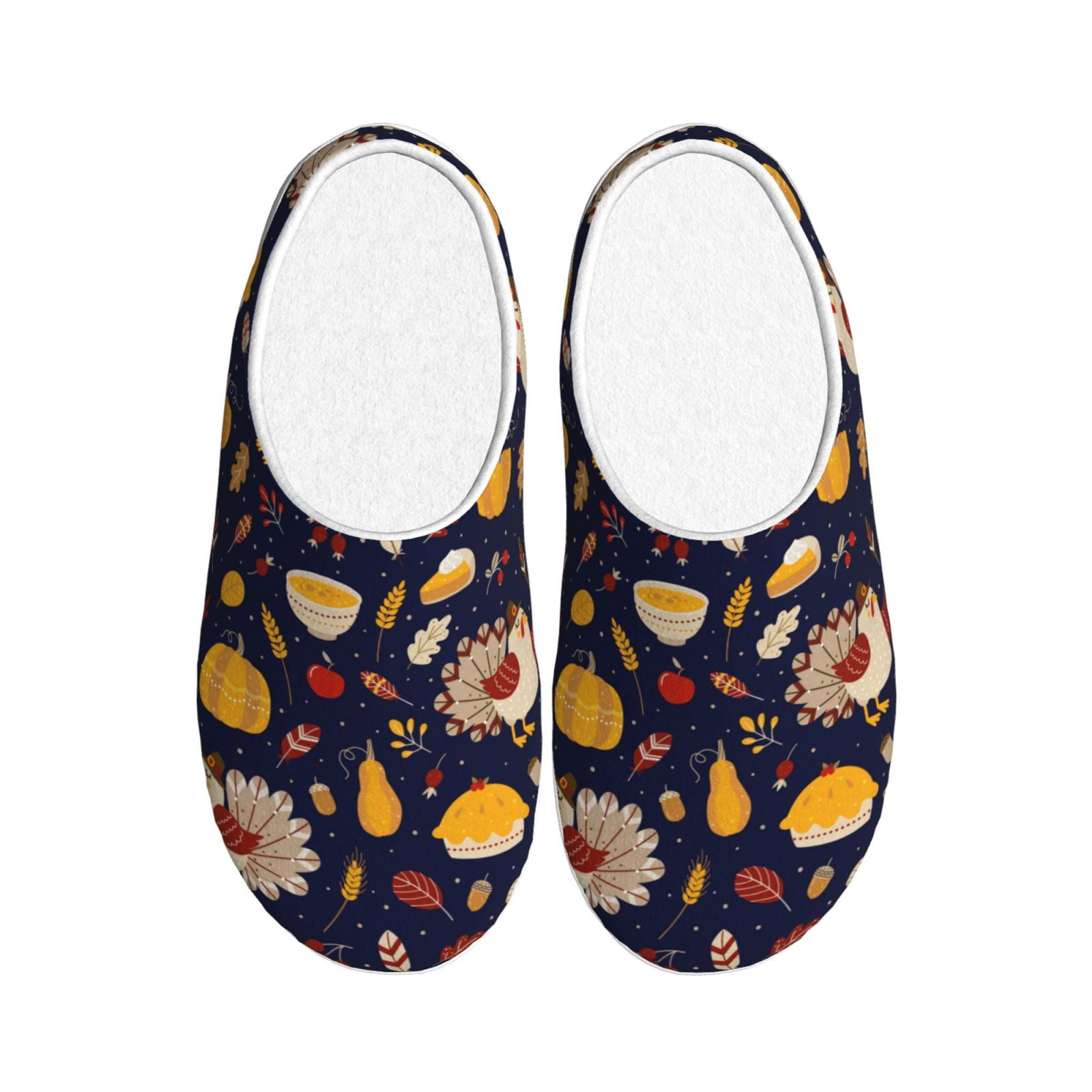 Easygdp Turkey And Autumn Slippers for Women Mens Winter Warm Home ...