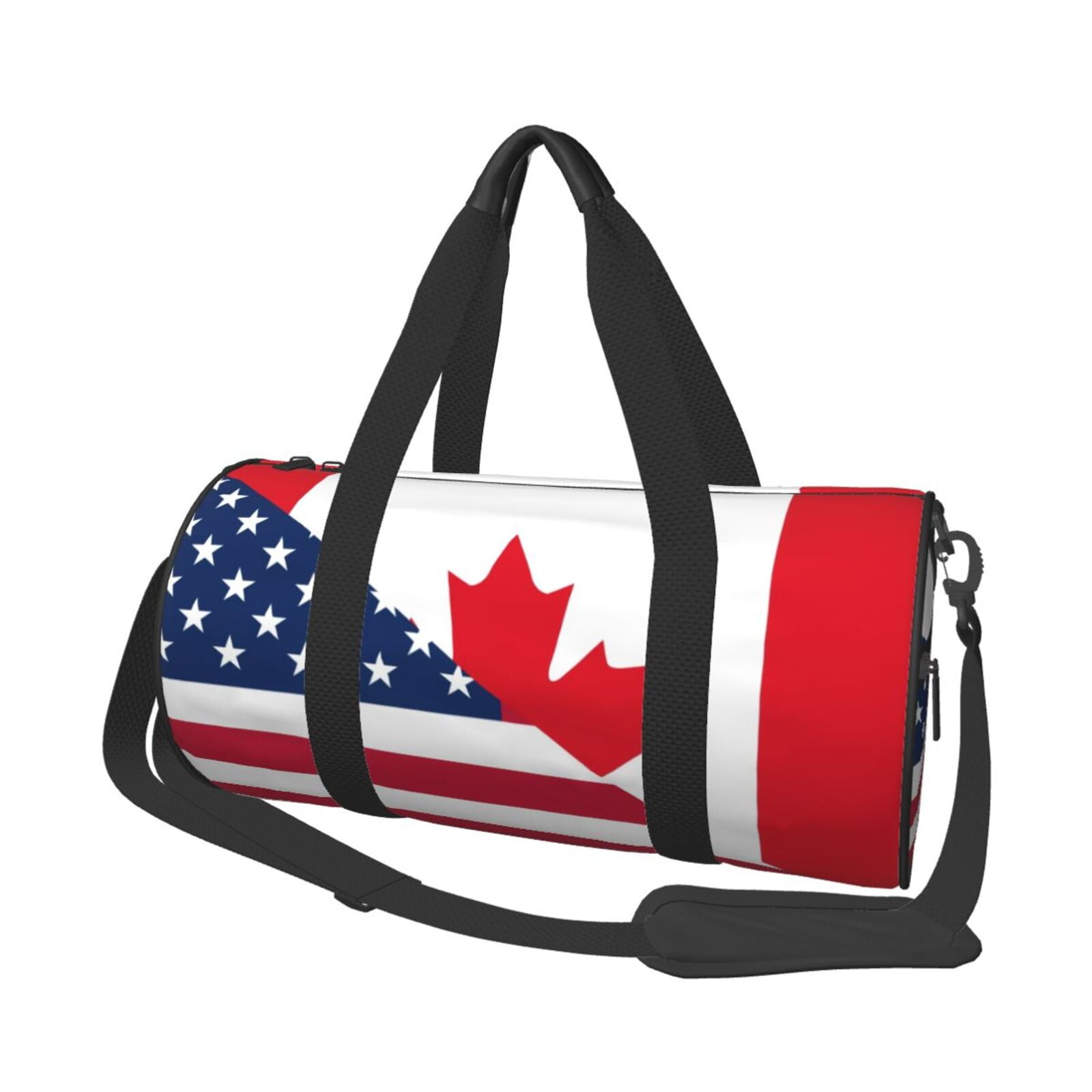 Easygdp USA Canada Flag Travel Duffle Bag,Carry on Bag Travel Bags Gym ...