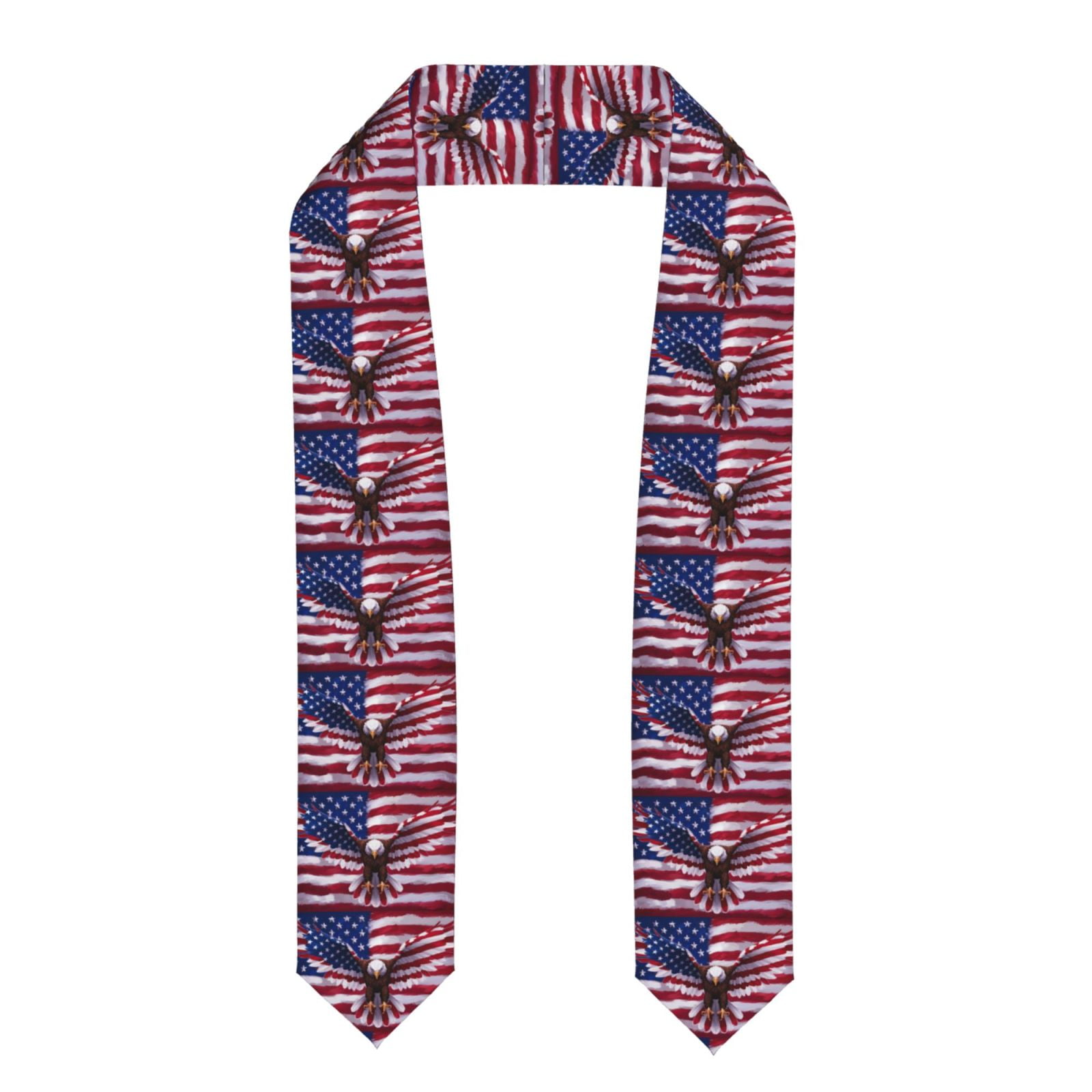 Easygdp USA Eagle with Spread Wings Unisex Adult Graduation Stole Shawl ...