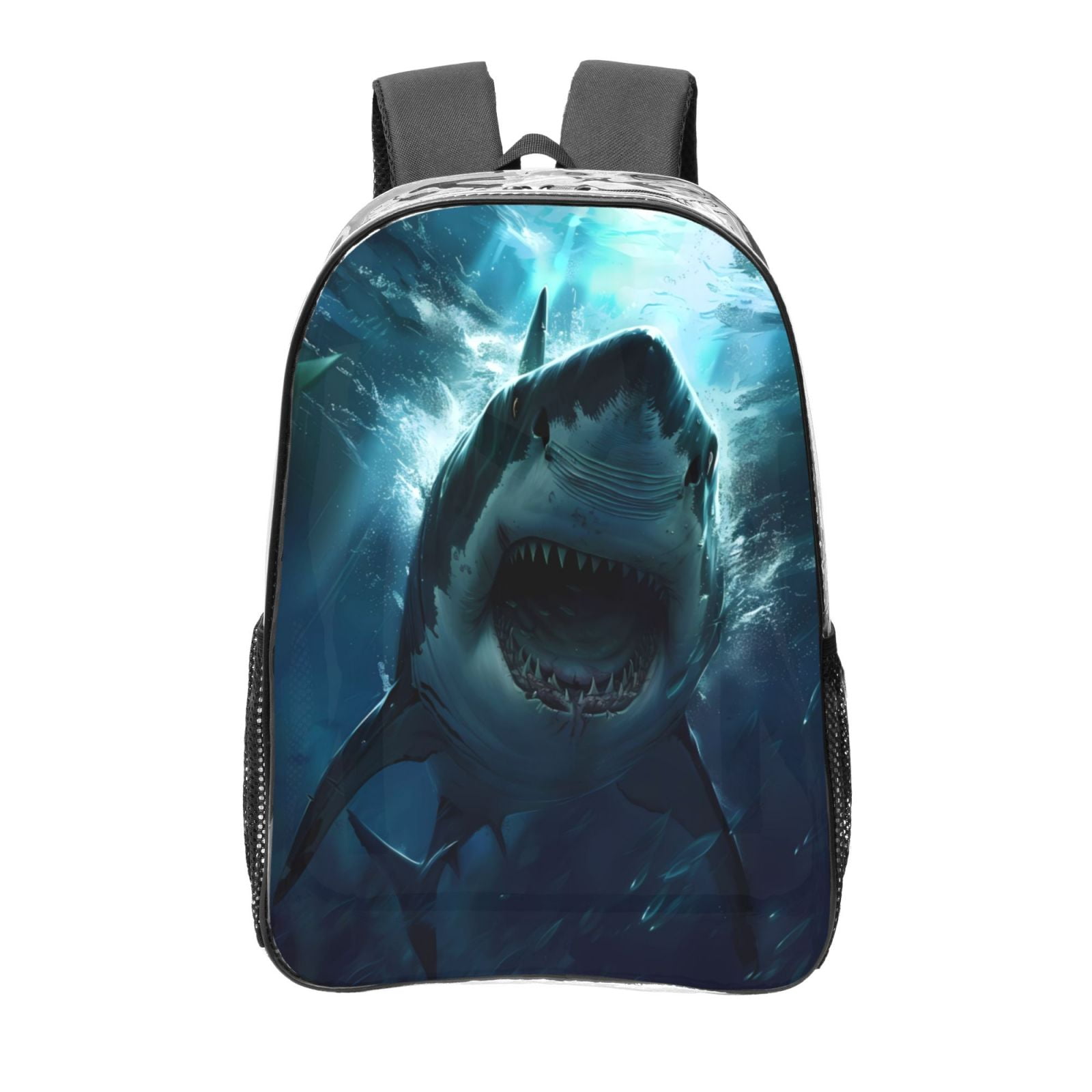 Easygdp Undersea Shark Clear Backpack, Transparent Bookbag for School ...
