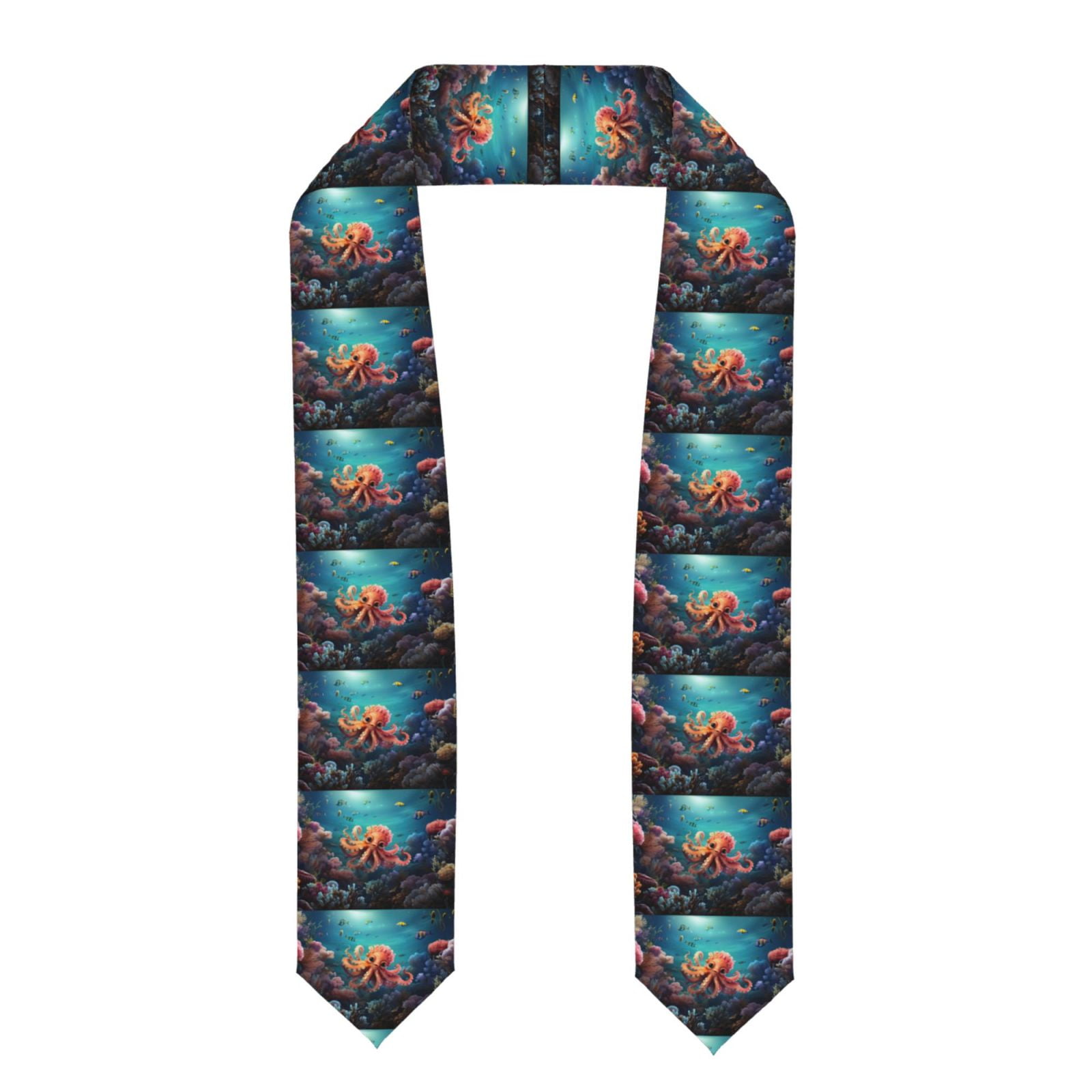 Easygdp Underwater Plant Octopus Unisex Adult Graduation Stole Shawl 36 ...