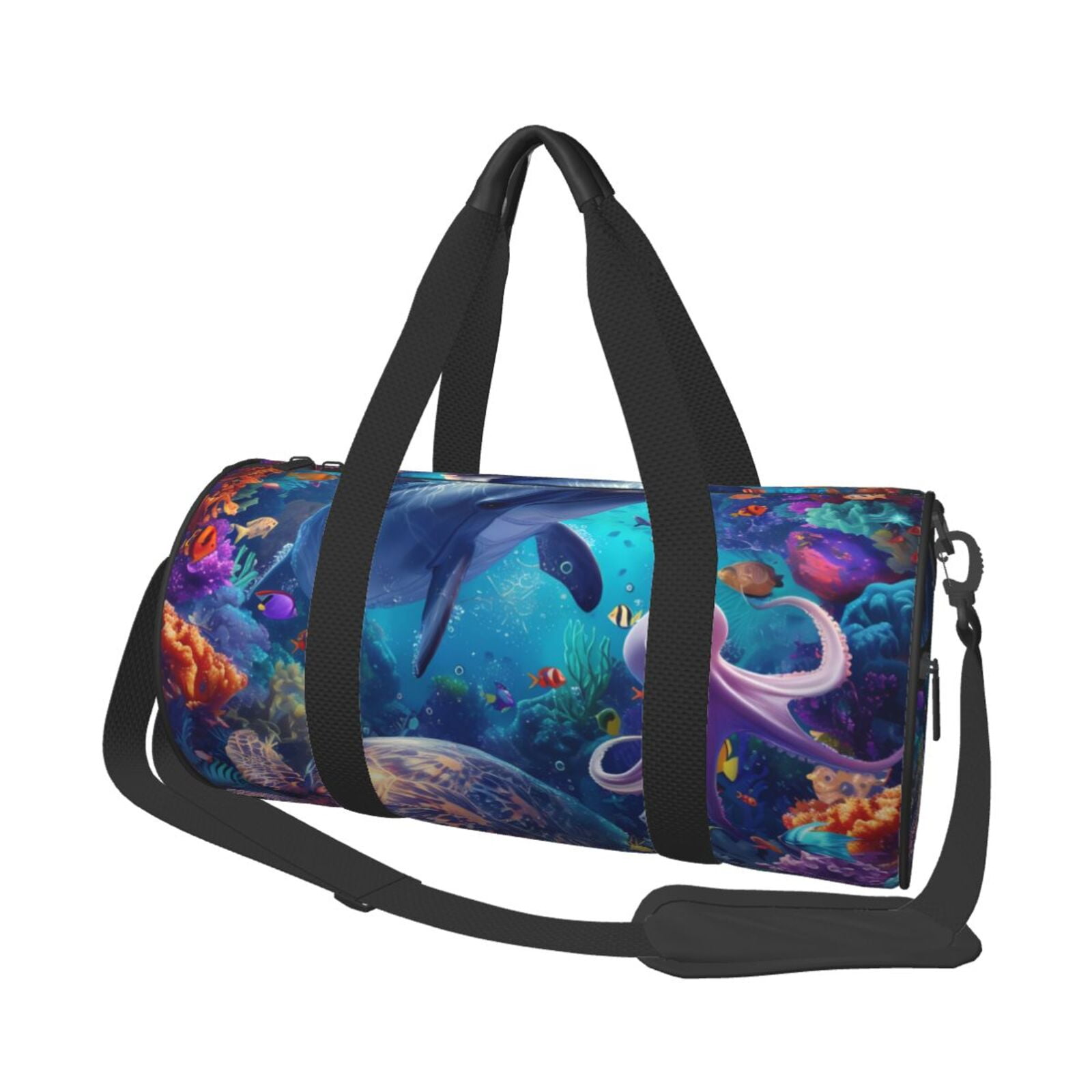 Easygdp Underwater Turtle Dolphin Octopus Travel Duffle Bag,Carry on ...