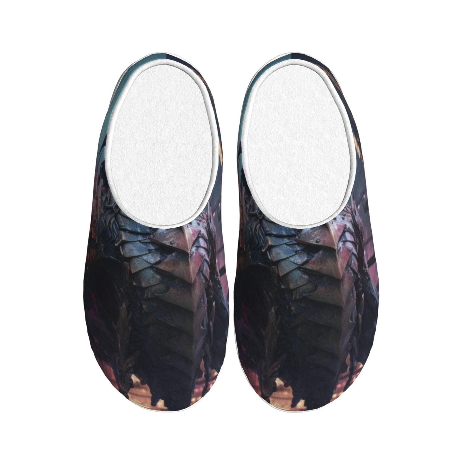 Easygdp Urban Mechanical Dragon Slippers for Women Mens Winter Warm ...