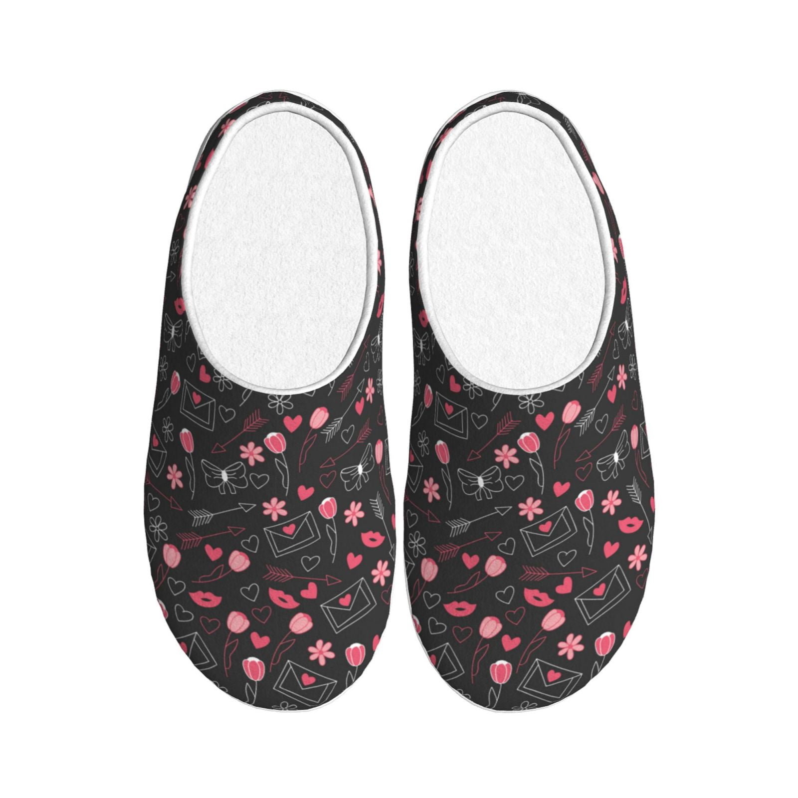Easygdp Valentine'S Day Slippers for Women Mens Winter Warm Home ...