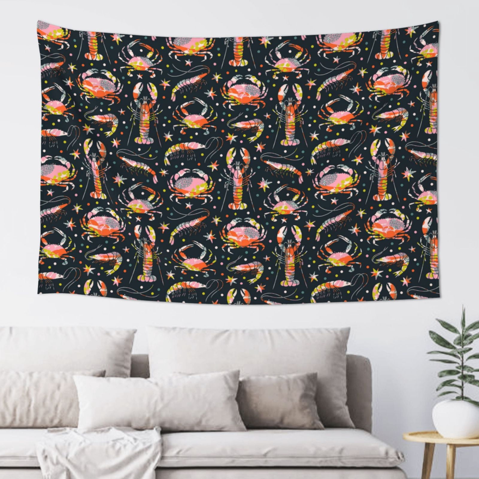 Easygdp Various Crustaceans Tapestry Wall Hanging, Wall Tapestries for ...
