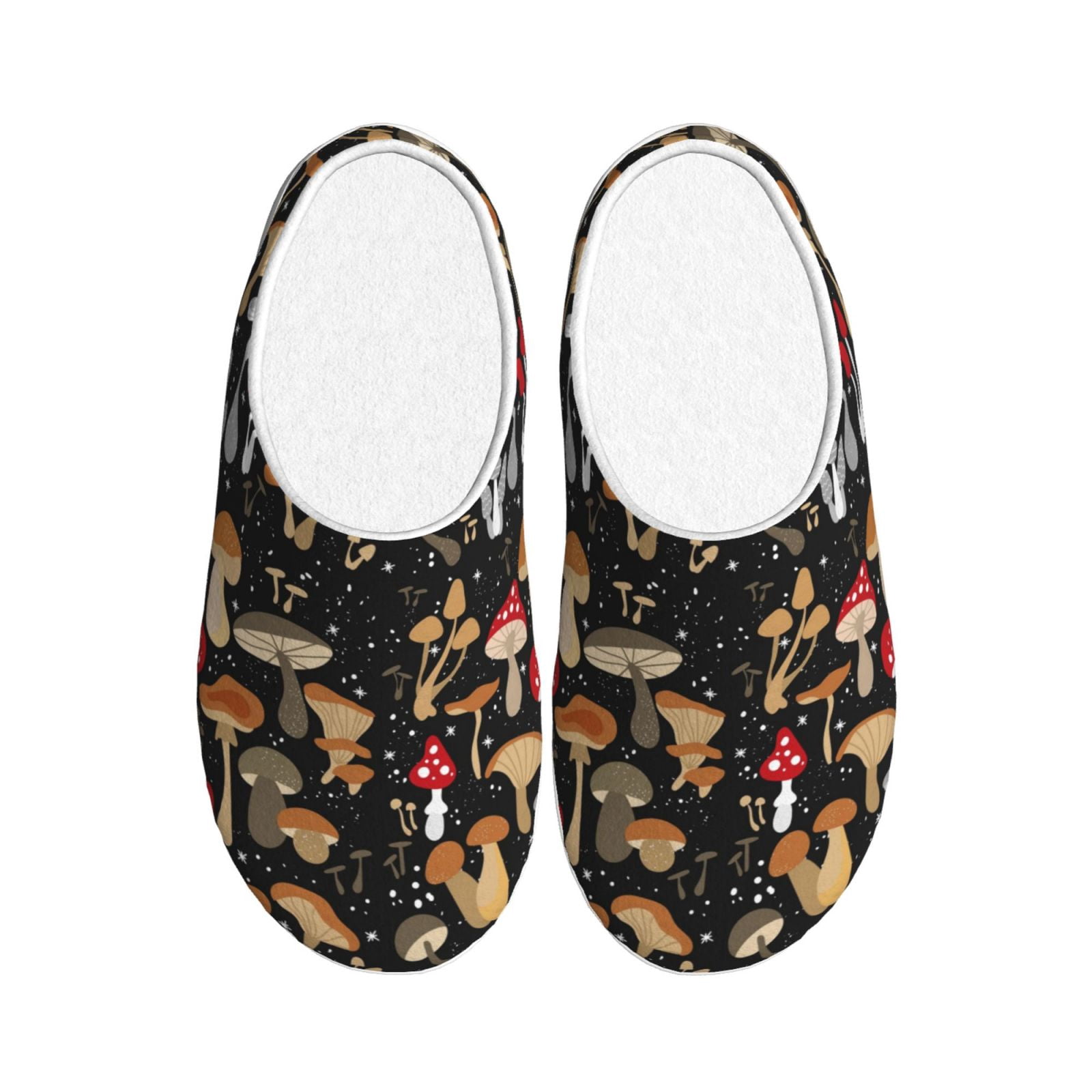 Easygdp Various Mushrooms Slippers for Women Mens Winter Warm Home ...