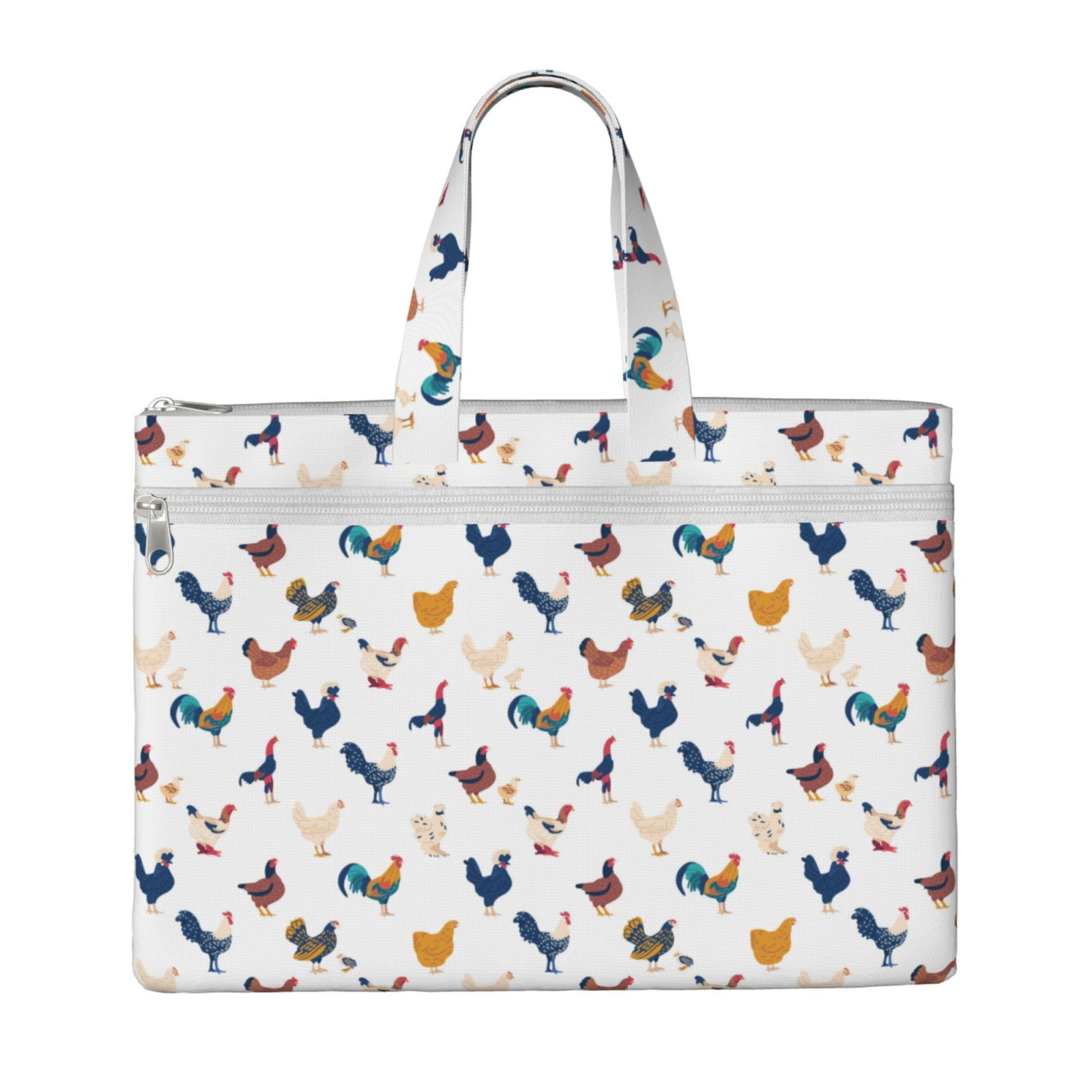 Easygdp Various Rooster Canvas Document Bag File Bag Handle Business ...