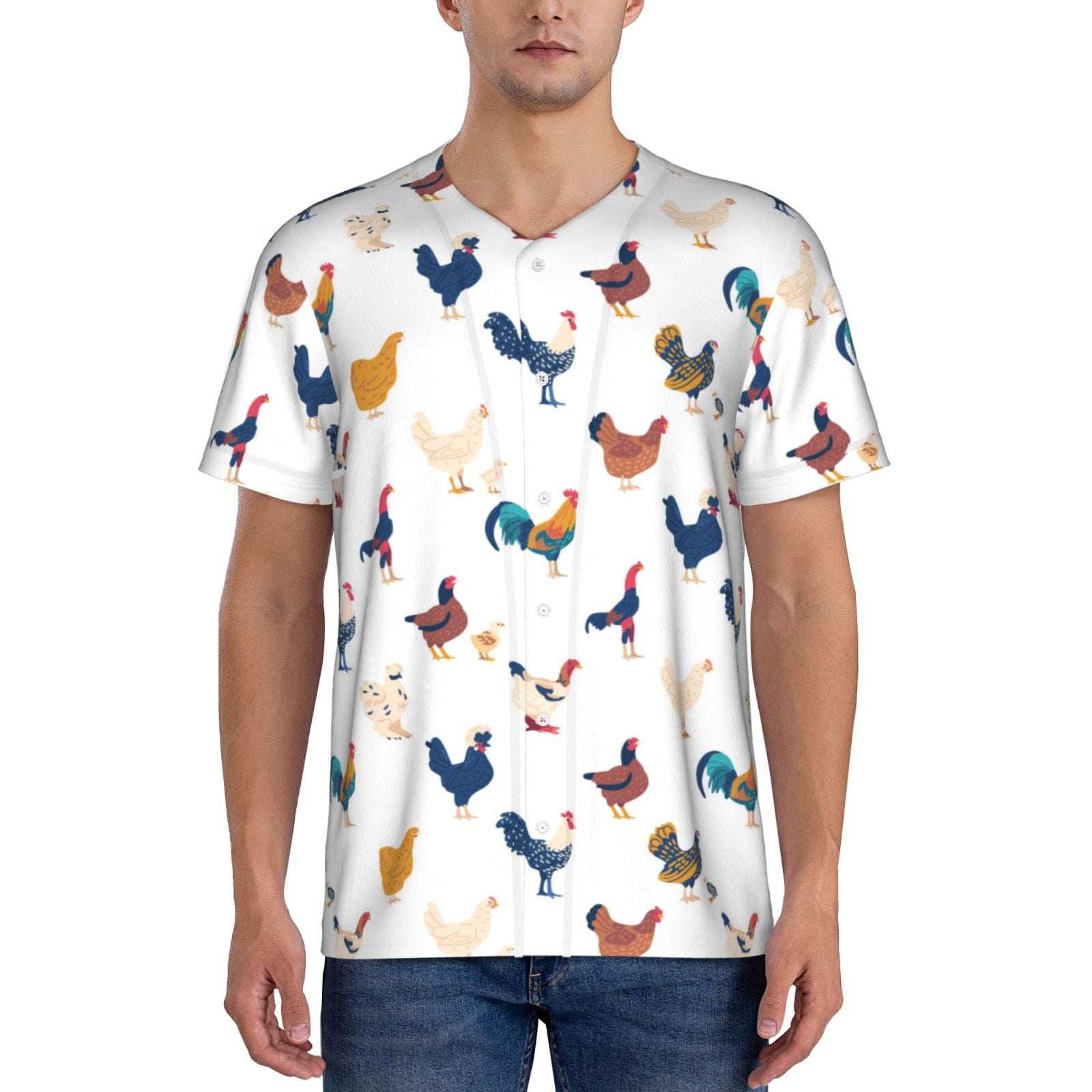 Easygdp Various Rooster Mens T-Shirts Baseball Vintage Fashionable ...