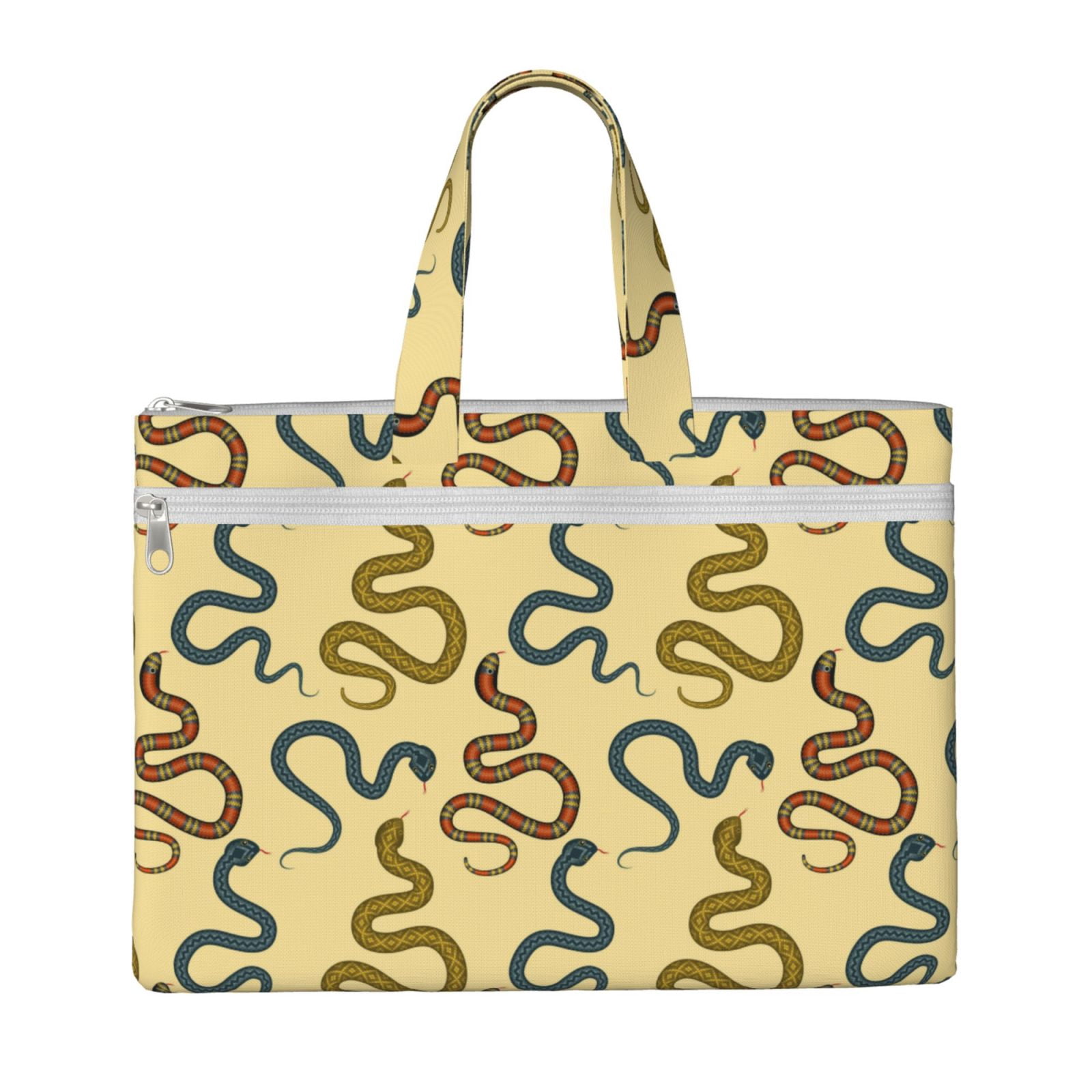 Easygdp Various Snake Canvas Document Bag File Bag Handle Business ...