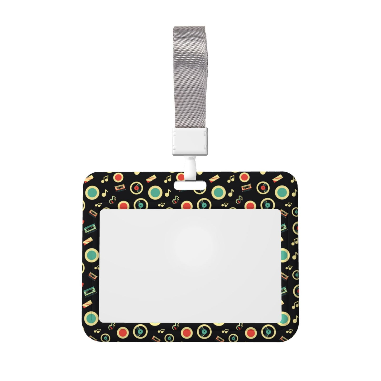 Easygdp Vector Retro Music Card Badge Holder Work Badge Sleeve for ...
