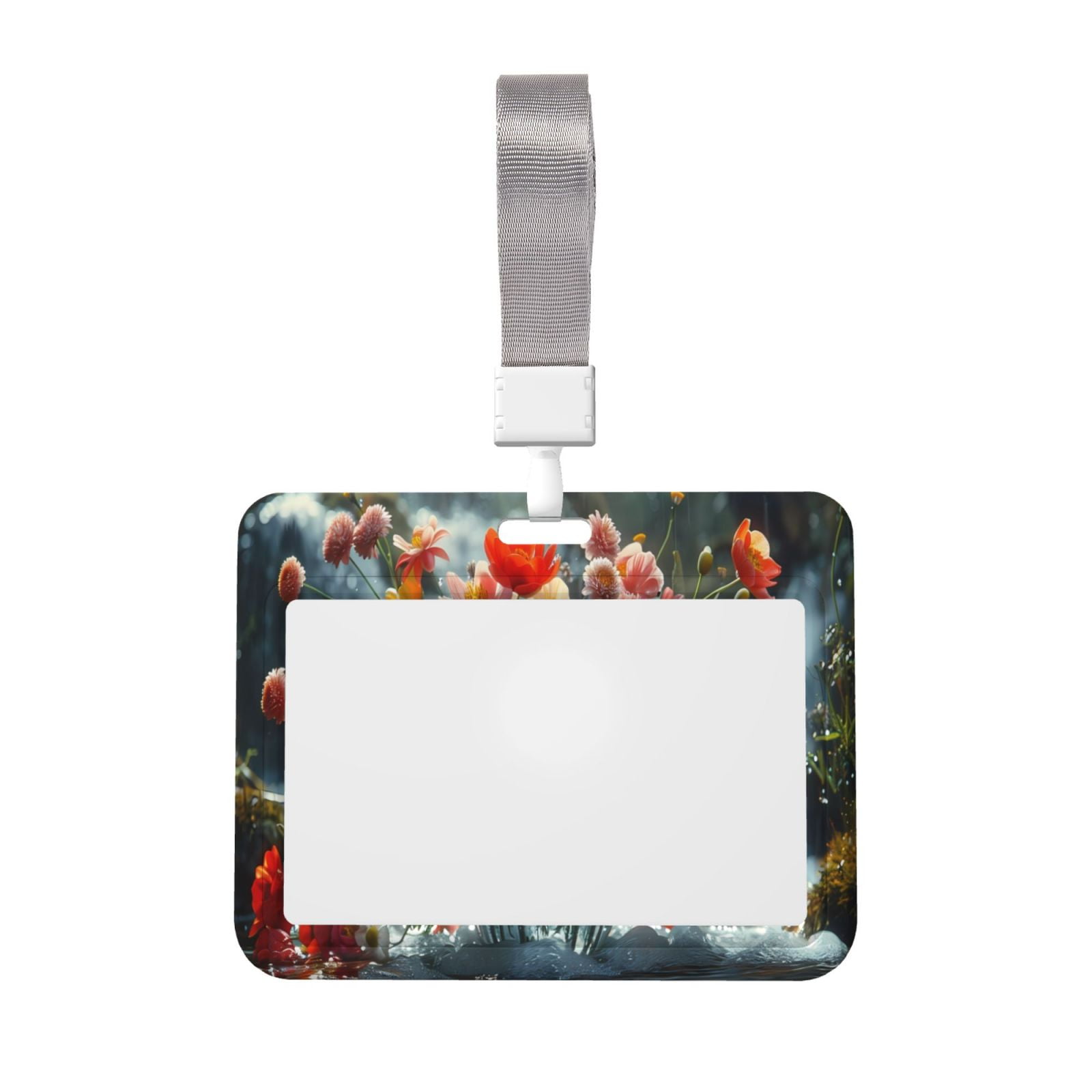 Easygdp Vibrant Bouquet Waterfall Card Badge Holder Work Badge Sleeve ...